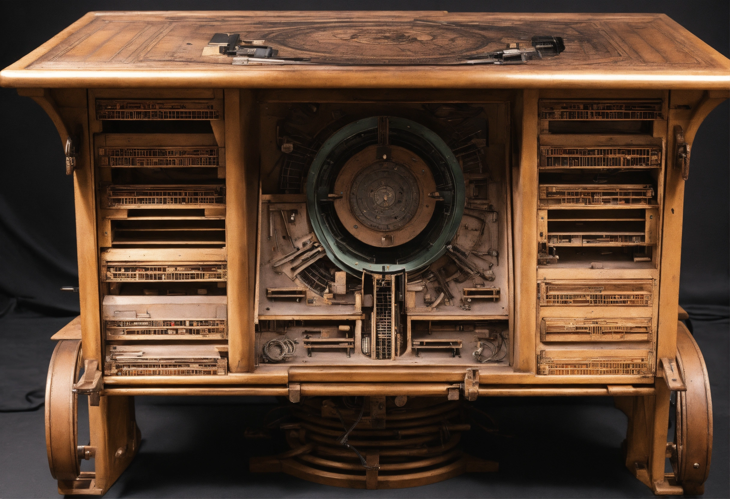 Lexica - Top view worktable desk H.R Giger style CFG scale 18