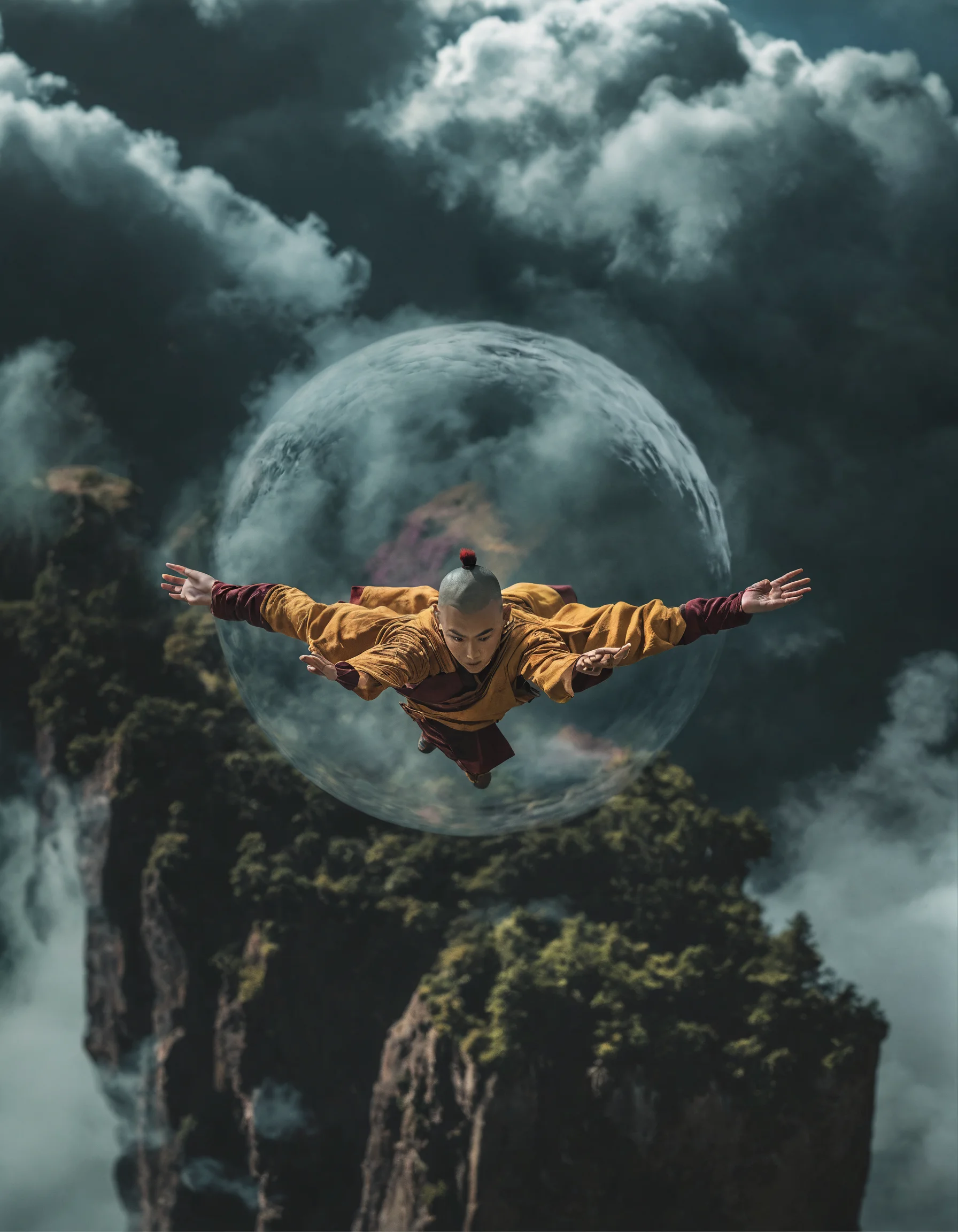 Lexica - From the last master airbender flying in the clouds in a lost ...