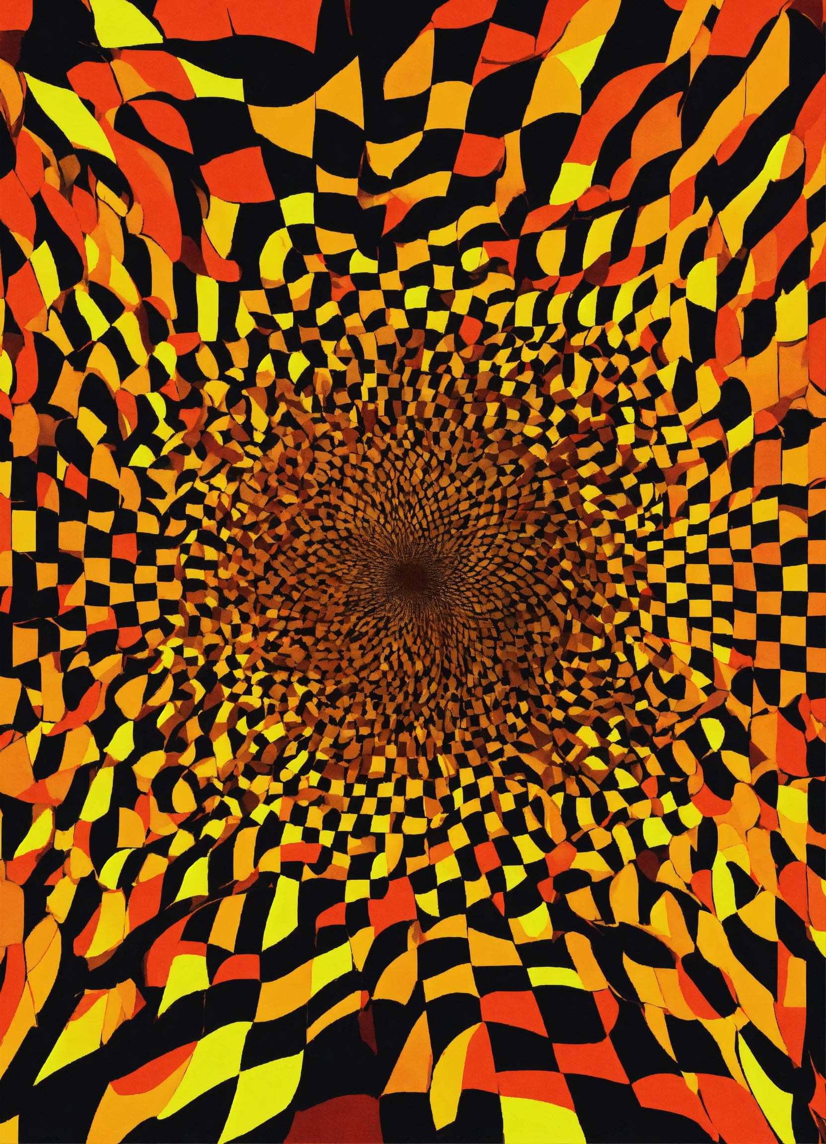 Lexica - An optical illusion with a central focus.