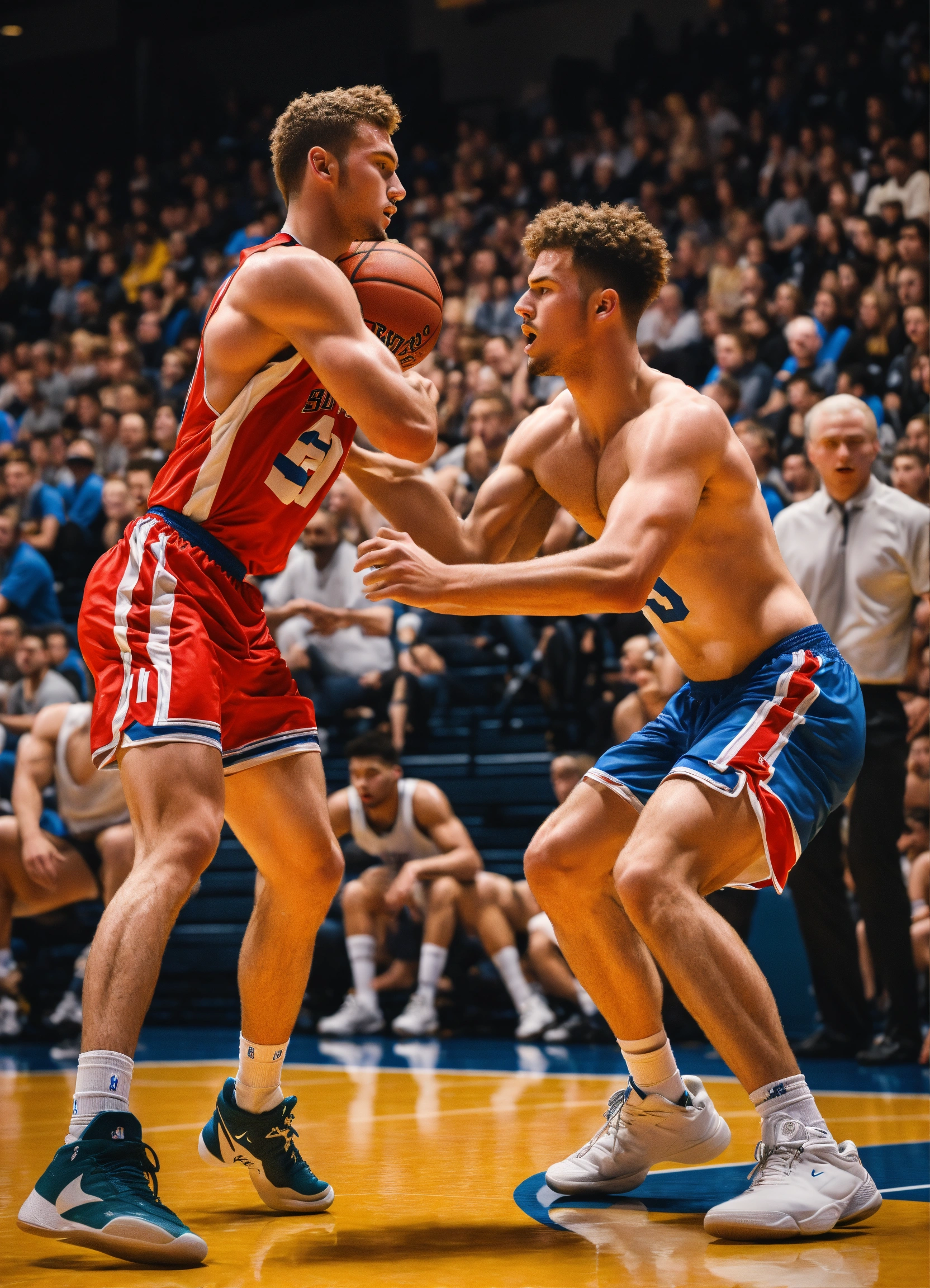 Lexica - A photo-realistic image capturing a moment from a basketball ...