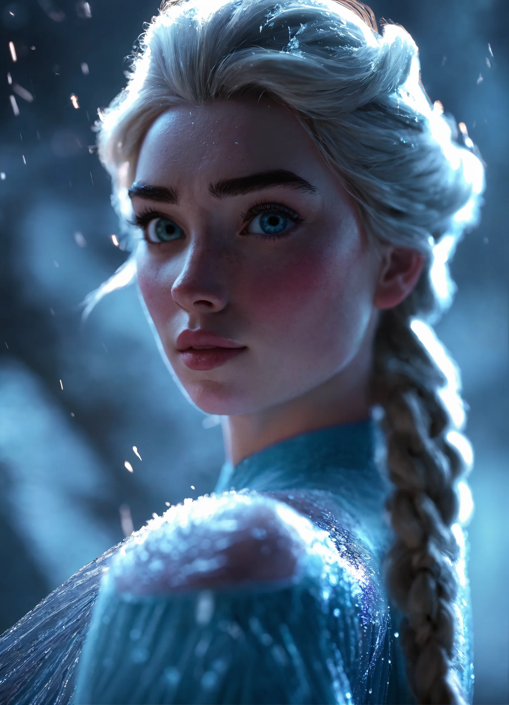 Lexica - Stunning Elsa, 8k photo, in action, cinematic