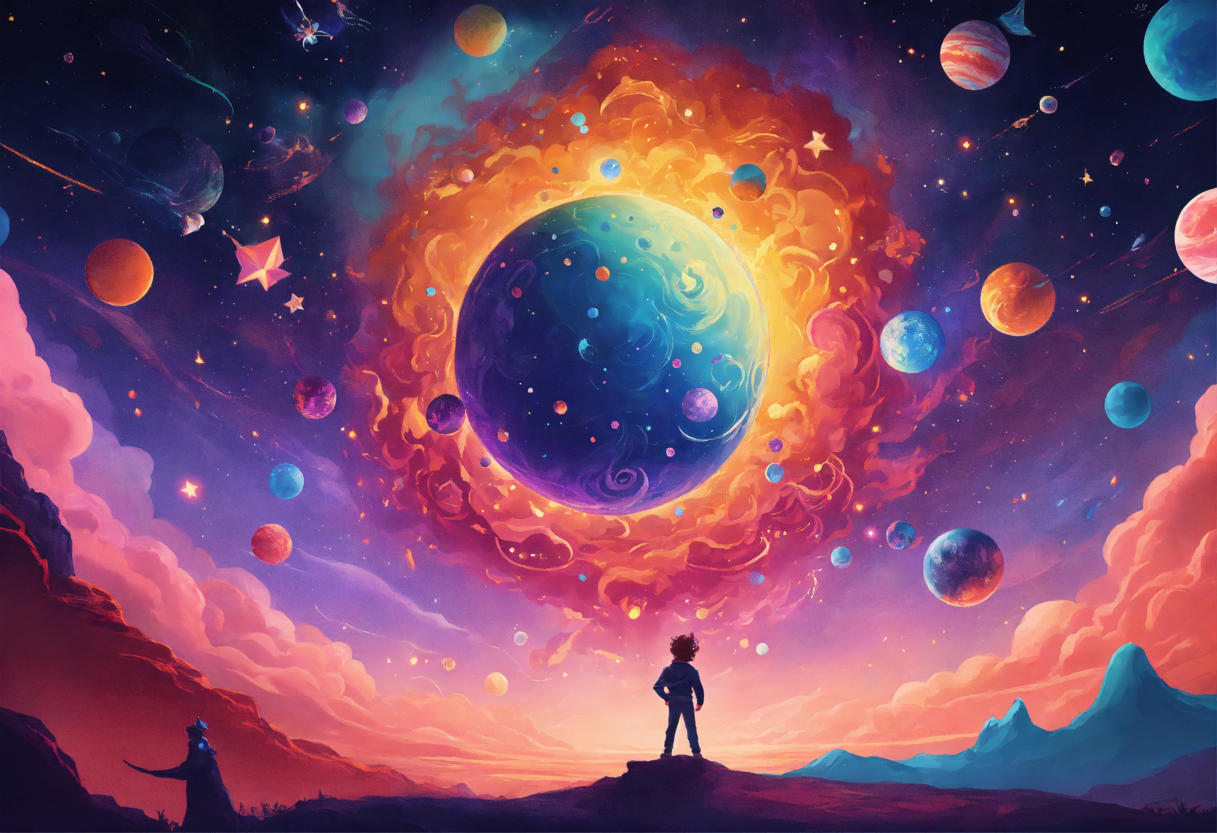 Lexica - Create a vibrant, cartoon-style poster depicting a whimsical ...