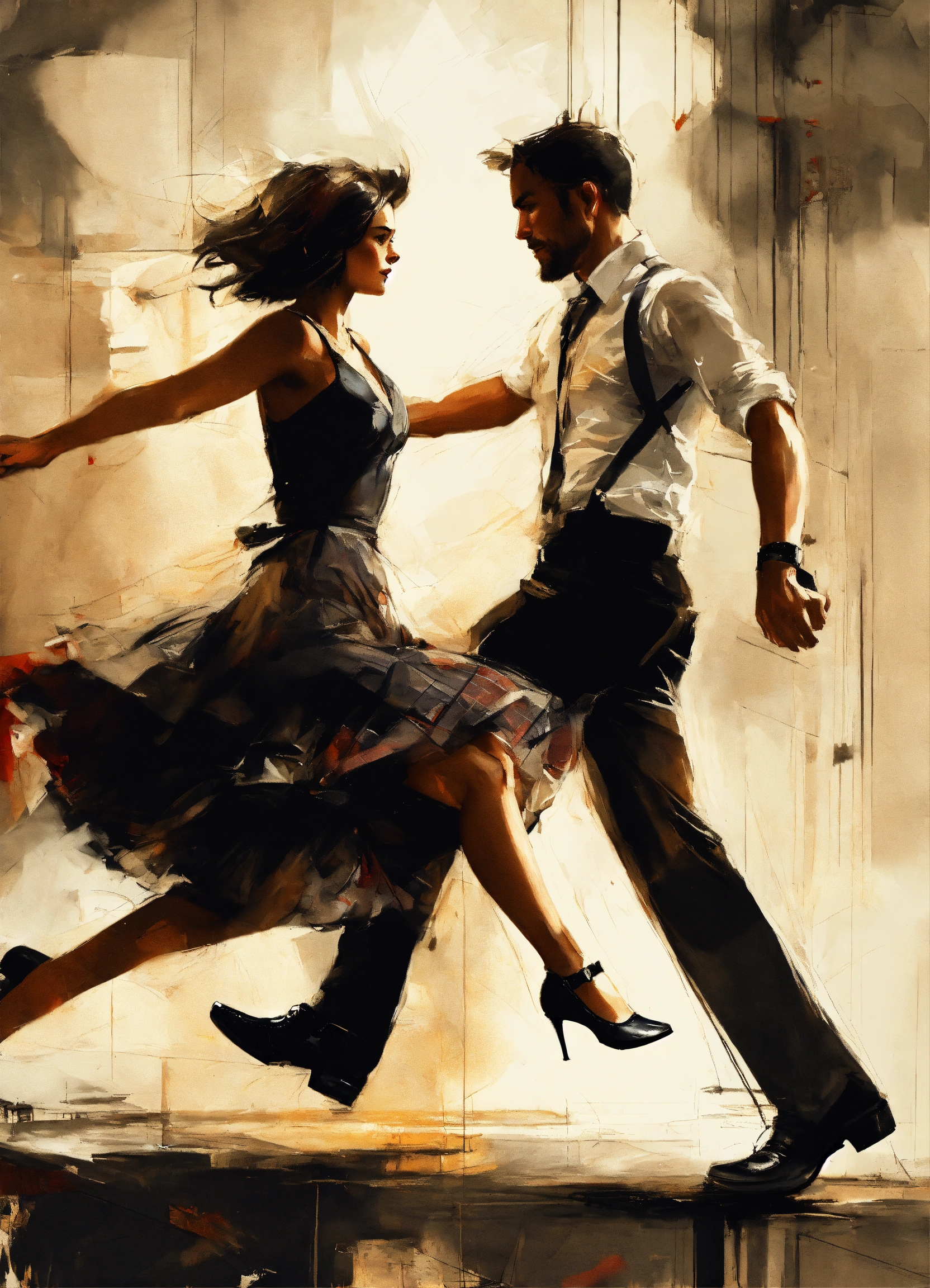 Lexica - A young couple in their thirty's doing the swing dance ...