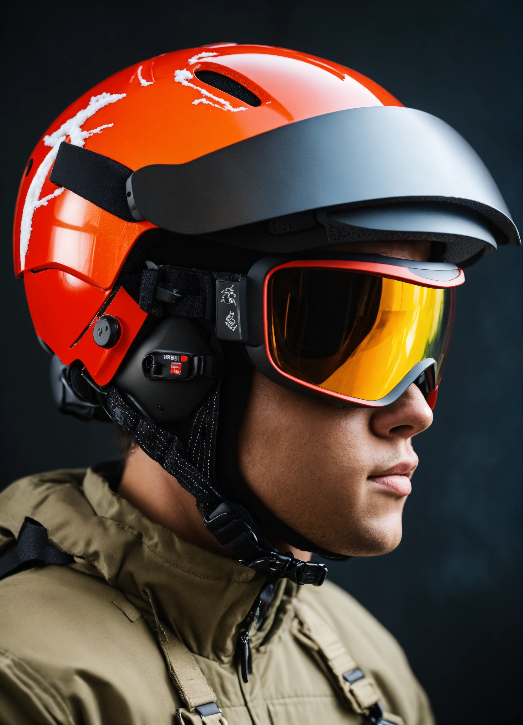 Lexica - Side view, helmet straps, snow goggles, VR headsets