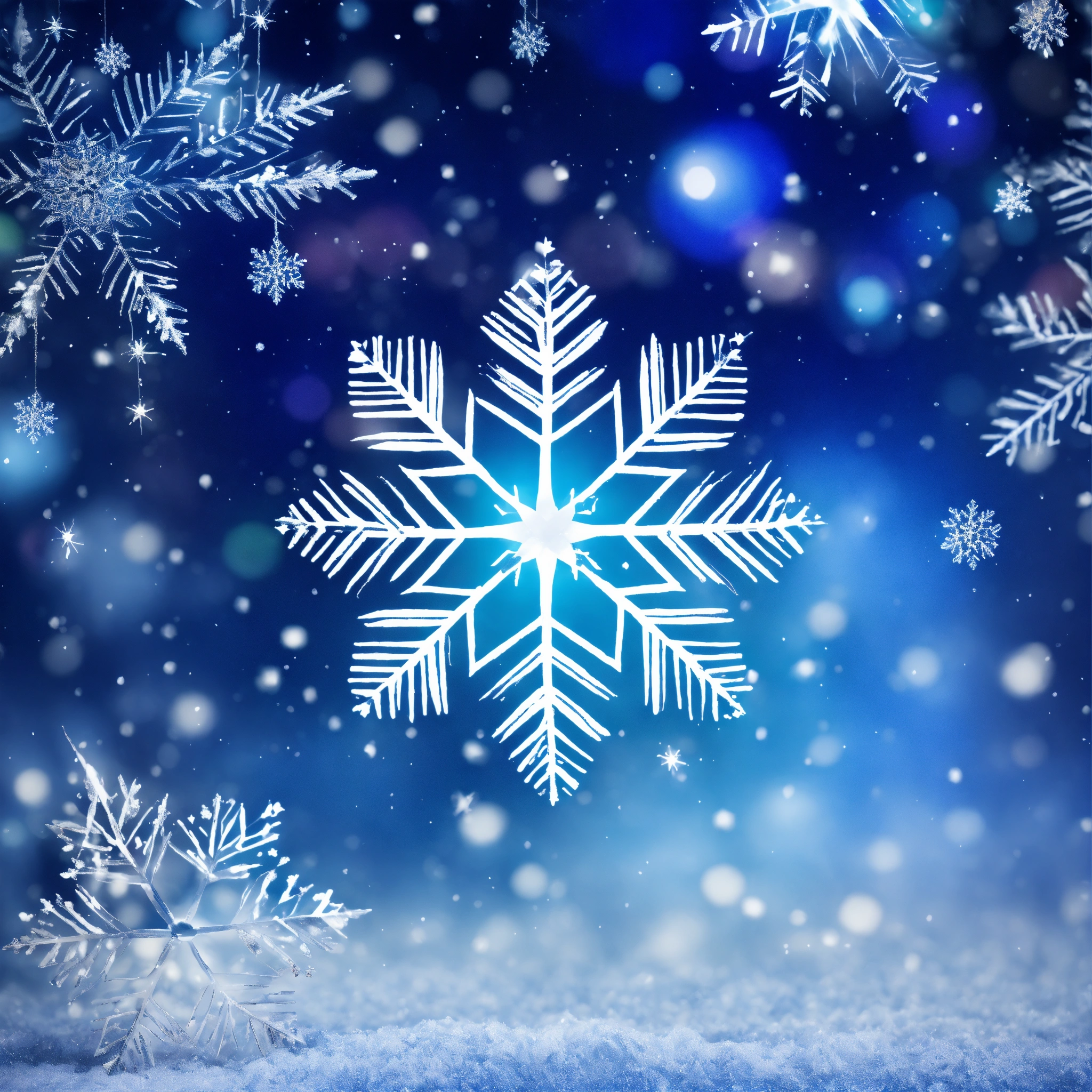 Lexica - Create a beautiful dar blue winter background with sparkling ...