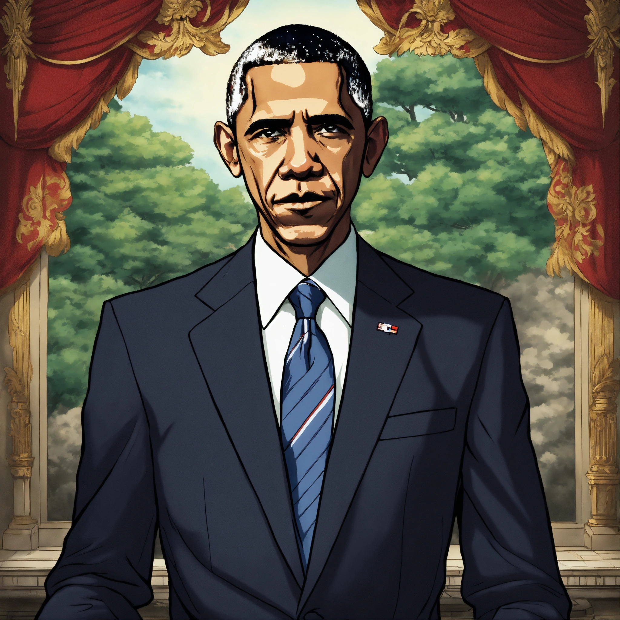 Lexica - Barack obama in evil anime style