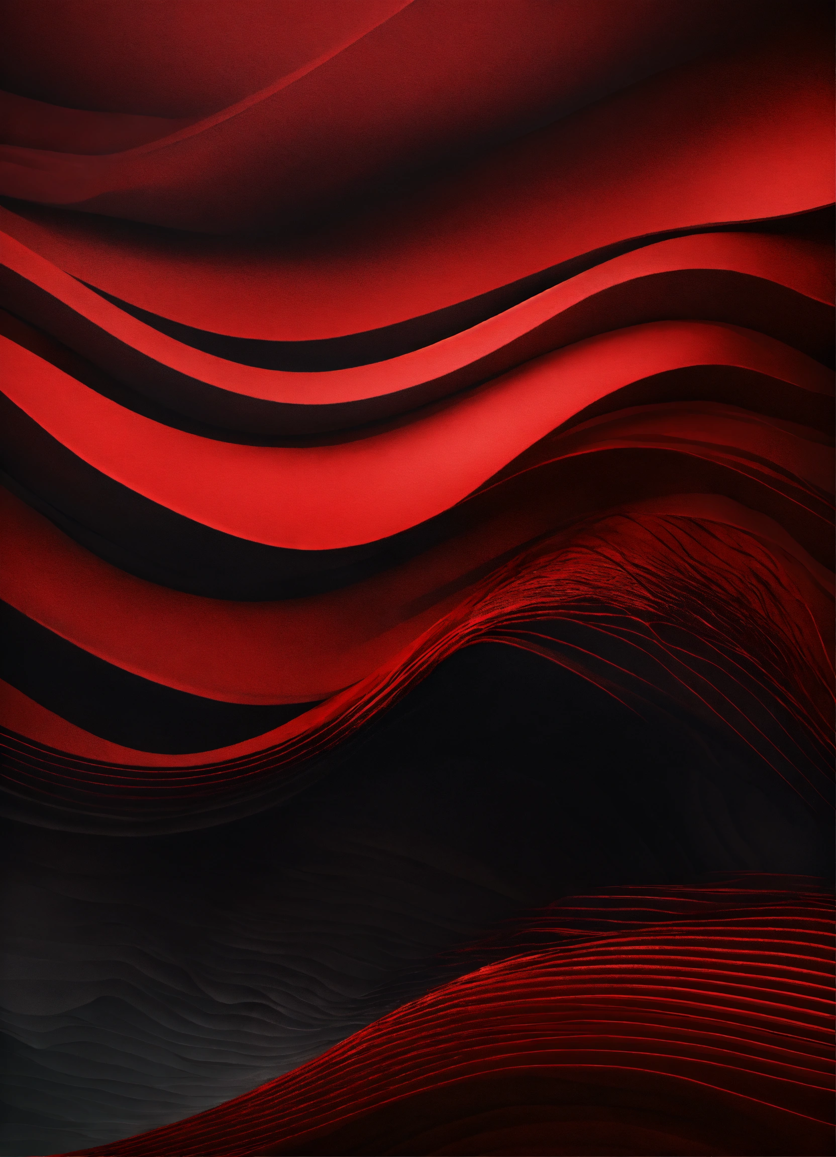 Lexica - Red and black waves, abstract background