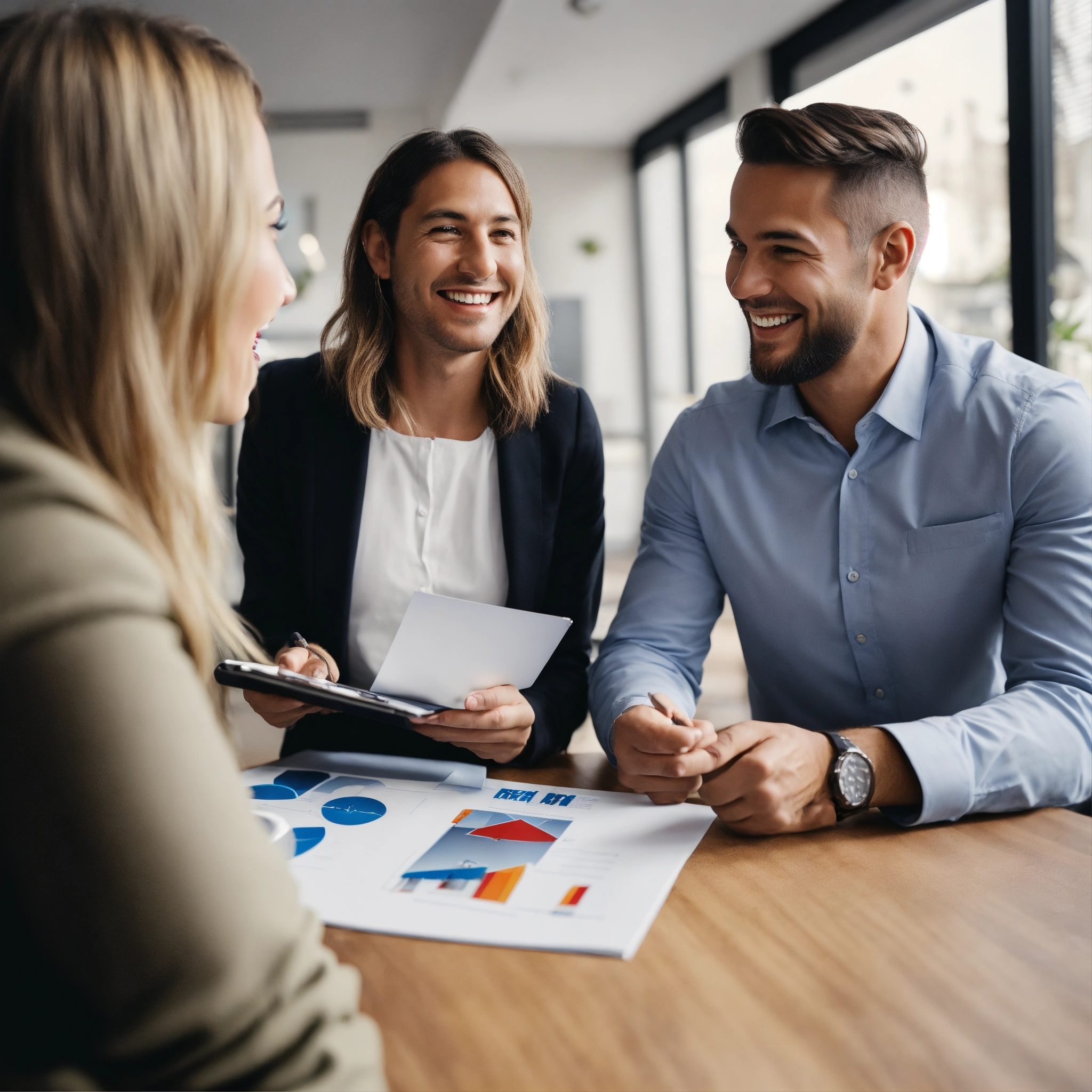 Lexica - A photo of a real estate agent meeting with a potential client ...