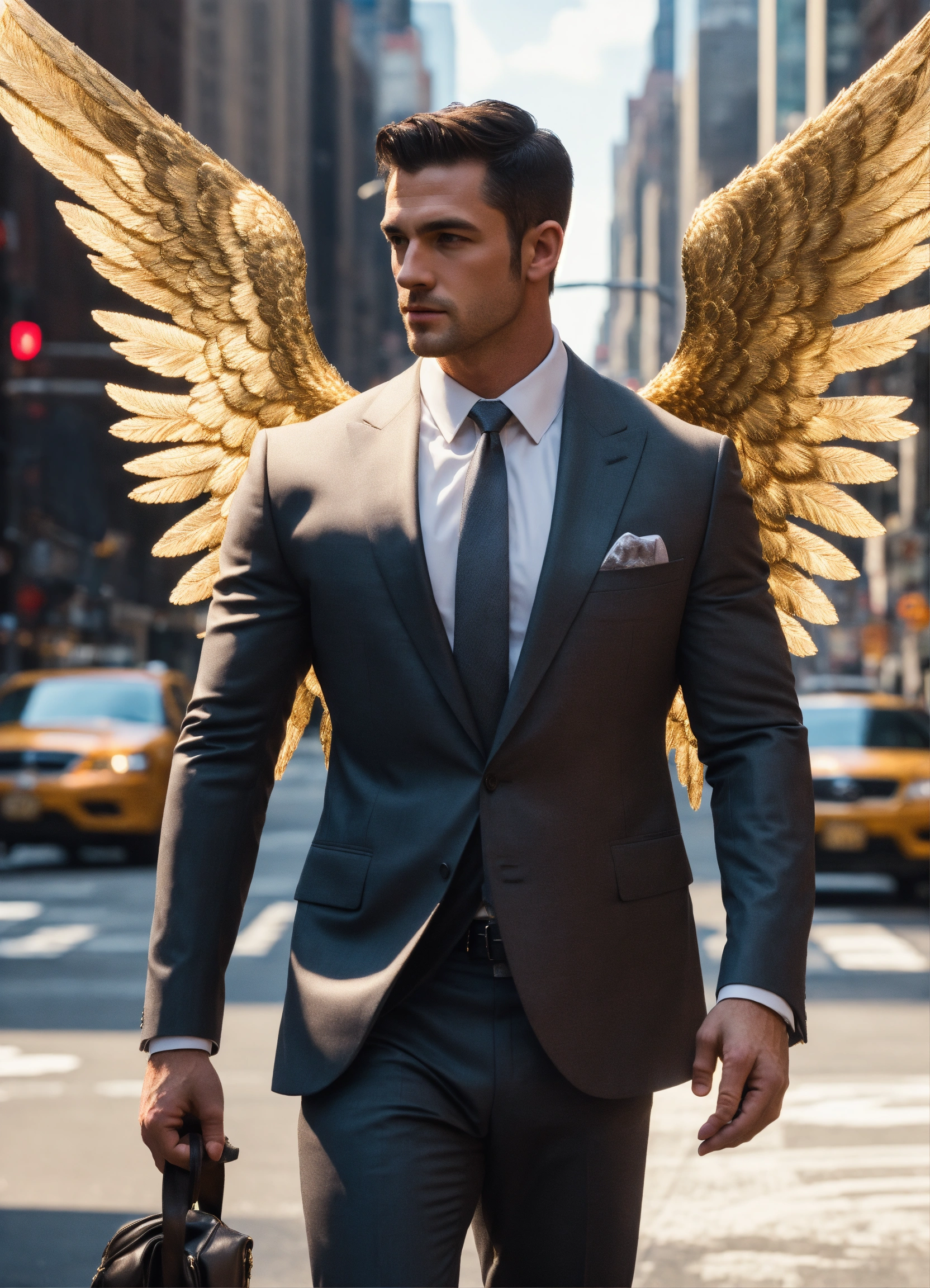 Lexica - A strong handsome white male angel god, a handsome god with ...