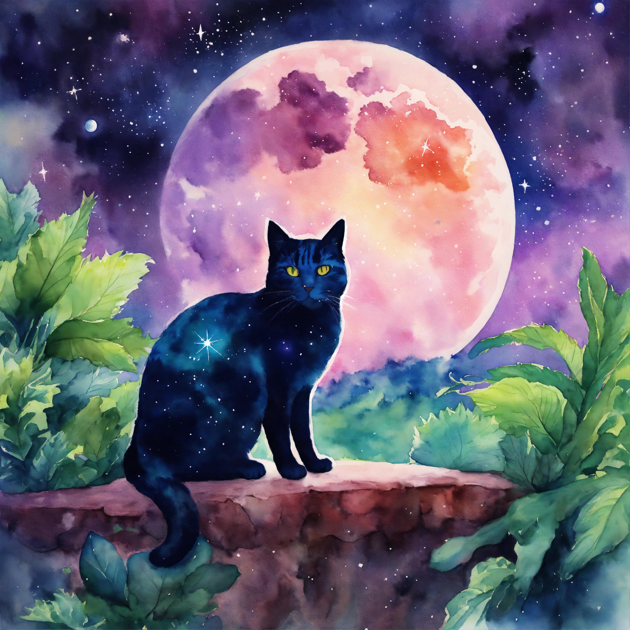Lexica - Watercolor painting, night sky, highly detailed, endless ...