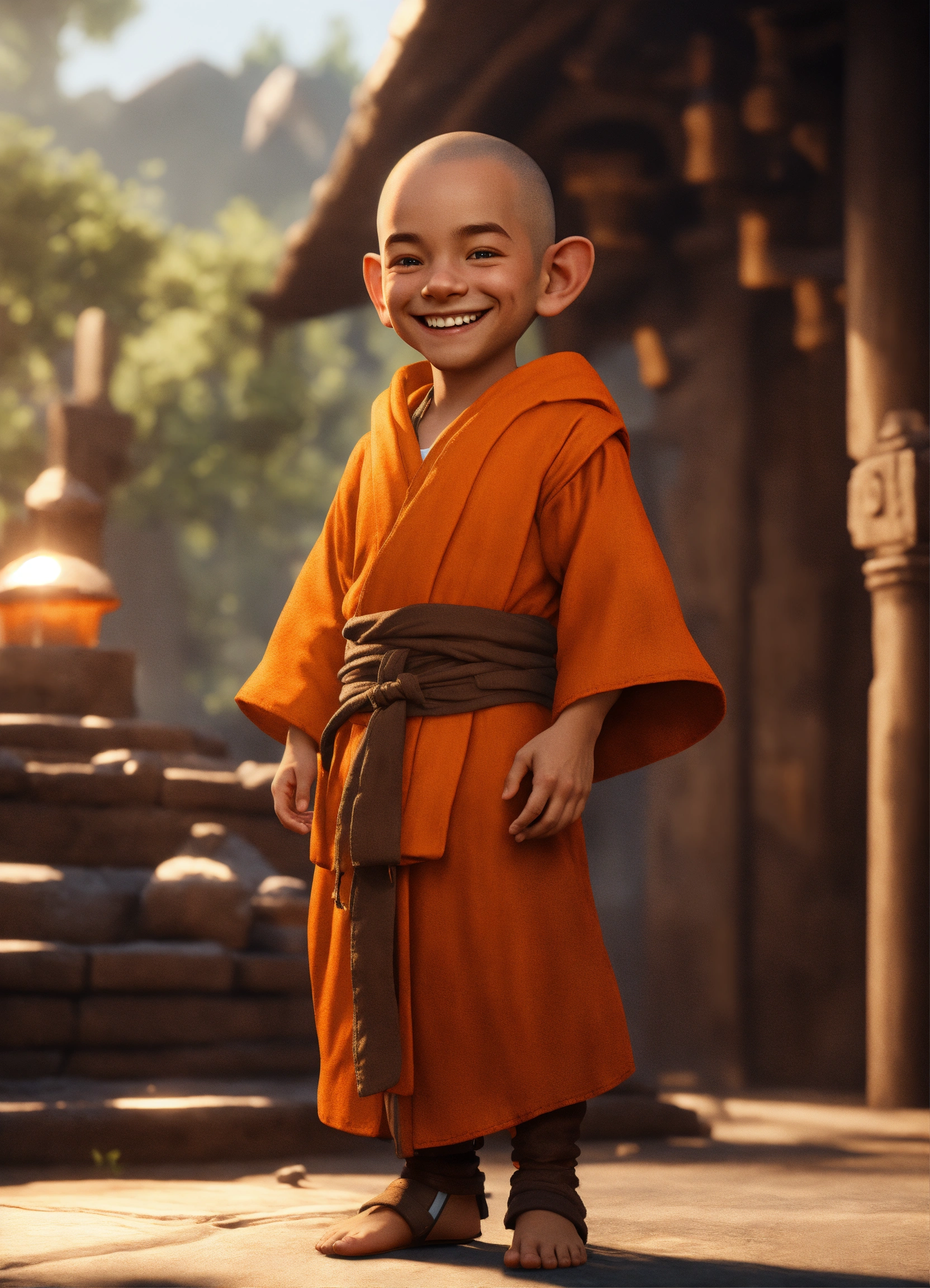 Lexica - Detailed skinny small male halfling grinning with mischievous ...