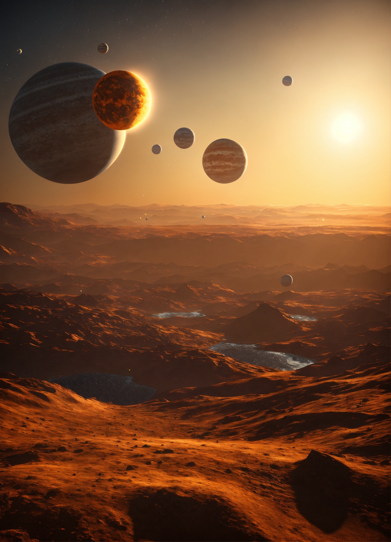 Lexica - Solar system, unreal engine render, 8k