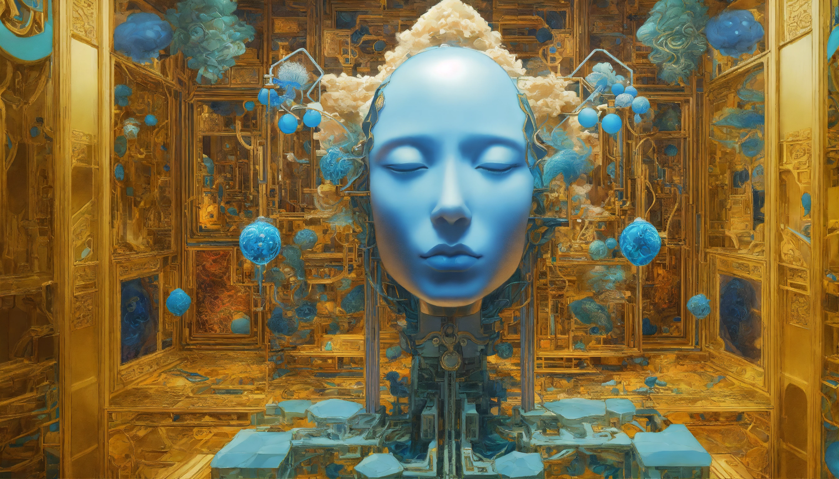 Lexica - Taoist monk tesseract body fractal three point perspective ...