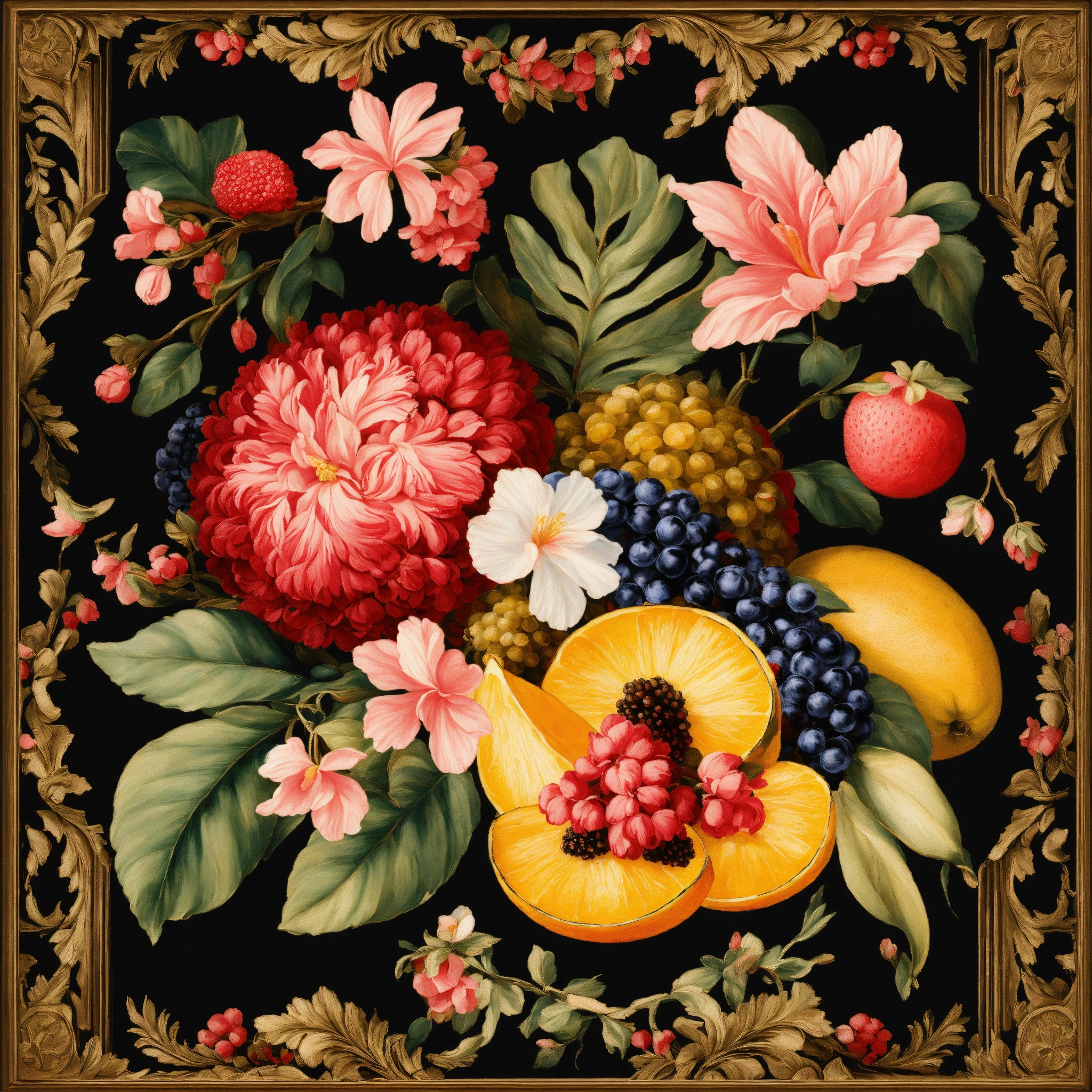 Lexica - Create a tile seamless repeating of a stylistic Rococo ...