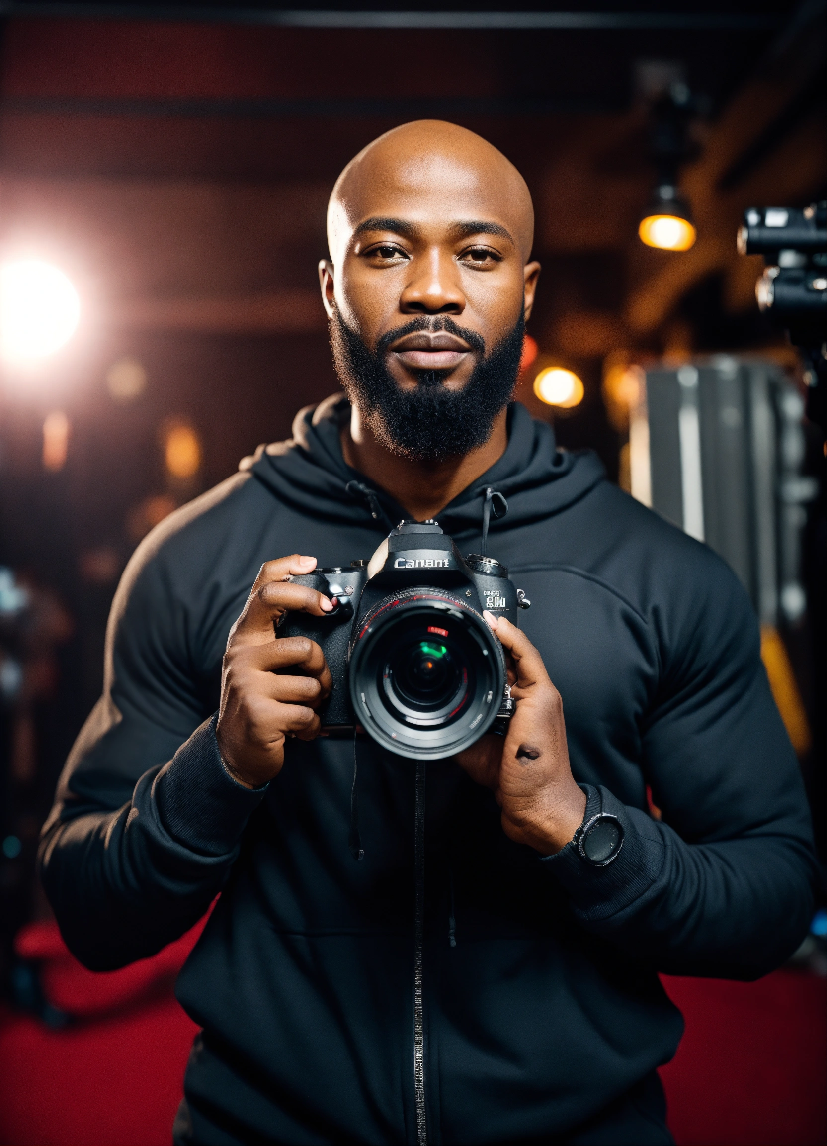 Lexica - Bald held Igbo Nigerian handsome man with beard wearing a ...