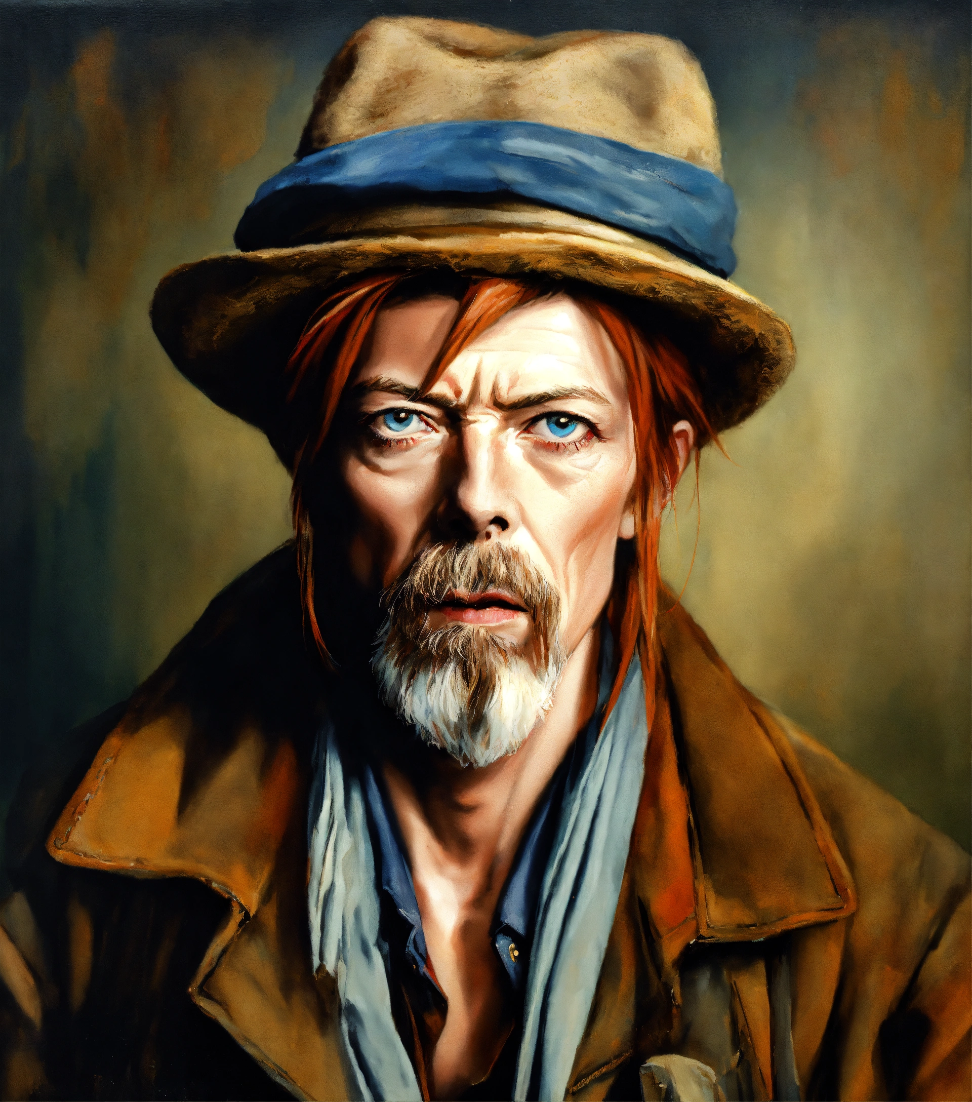 Lexica - Portrait of David bowie as a stereotypical hobo, complete with ...