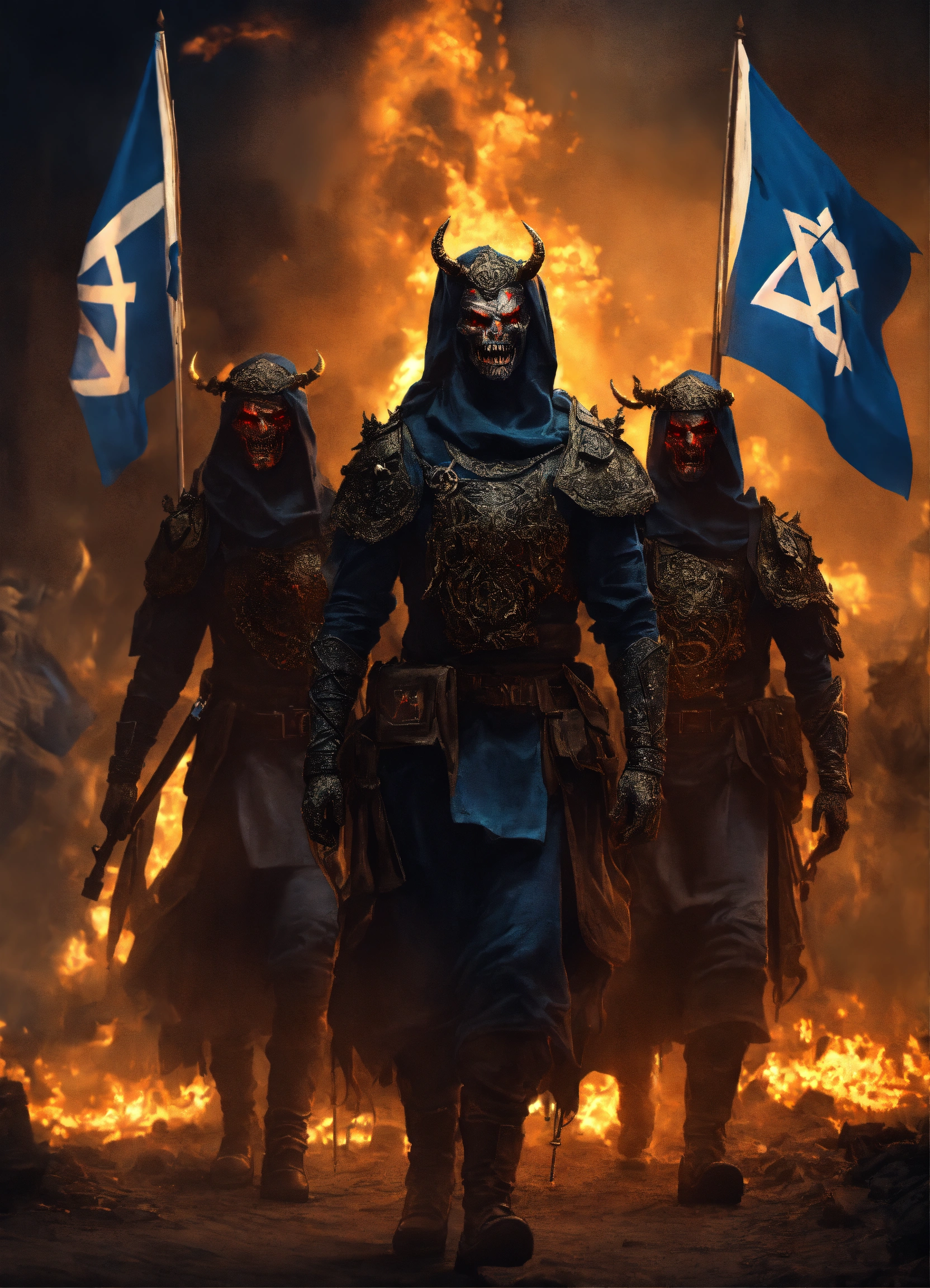 Lexica - Evil demonic Israel demon army carrying Israeli flags ...