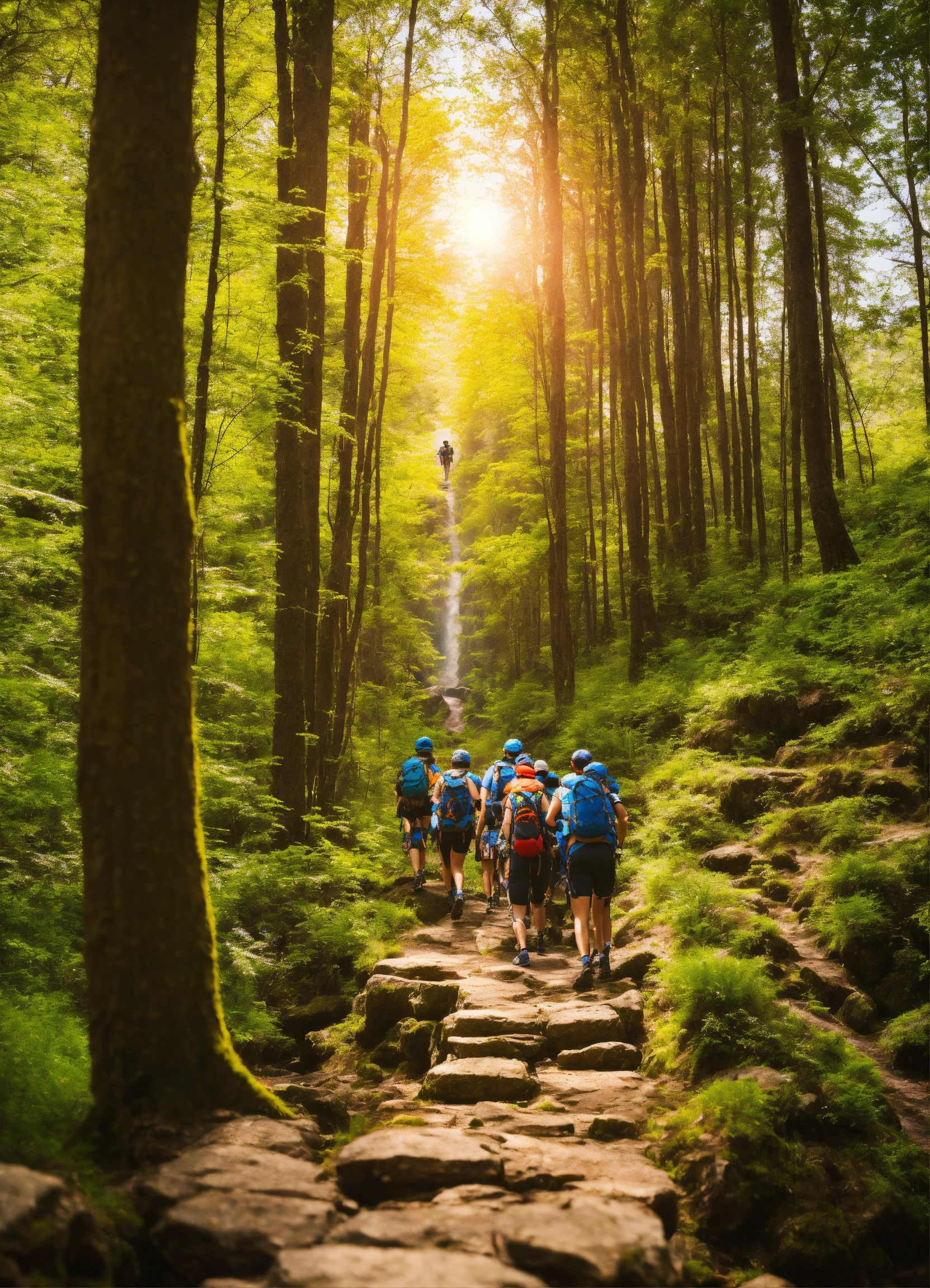 Lexica - A group of people navigating together in nature towards a ...