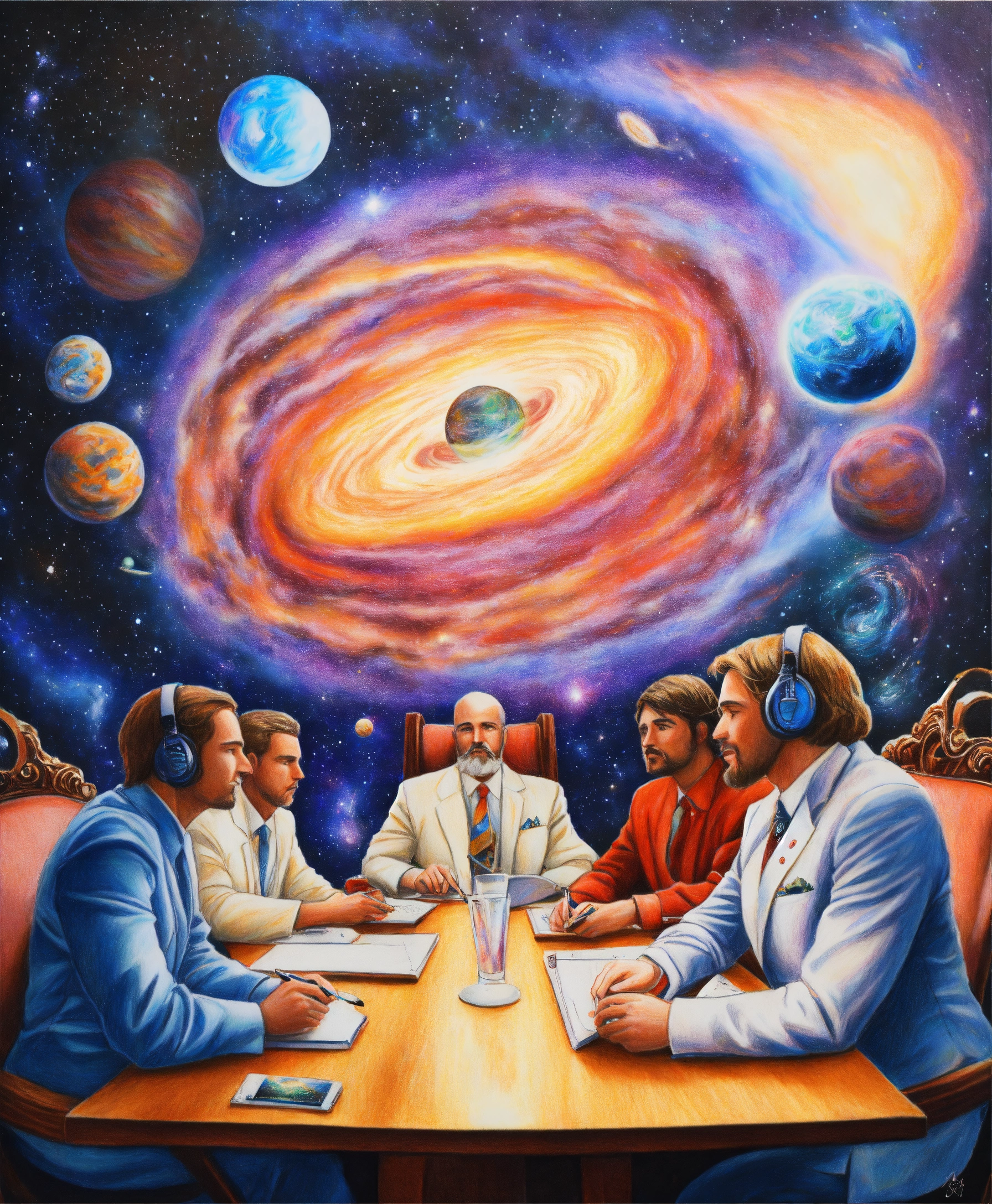 Lexica - Colored pencil drawing of great white fraternity. Ascended ...