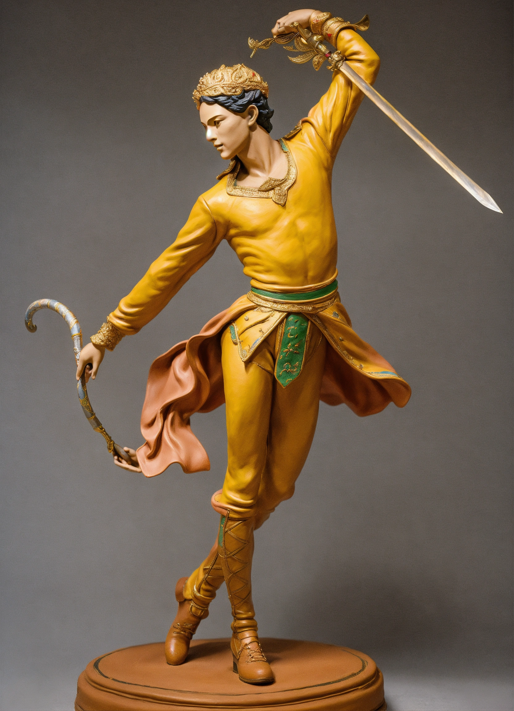 Lexica - A realistic lifelike painted lifesized clay sculpture of a ...