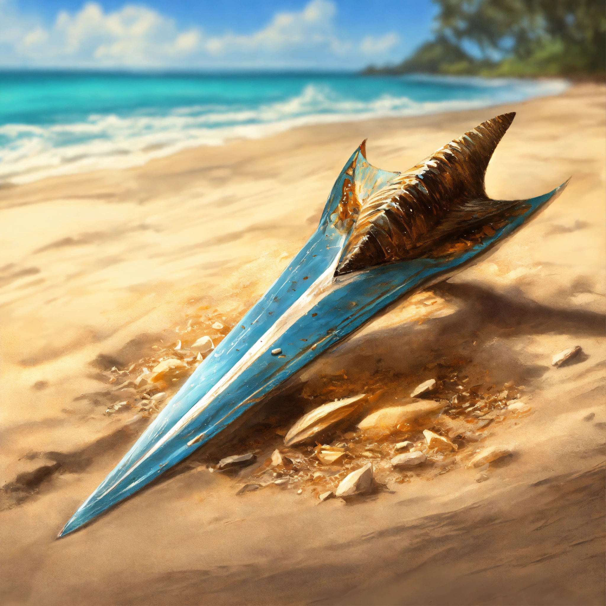Lexica - Concept art of a micronesian shark tooth sword (te toanea ...