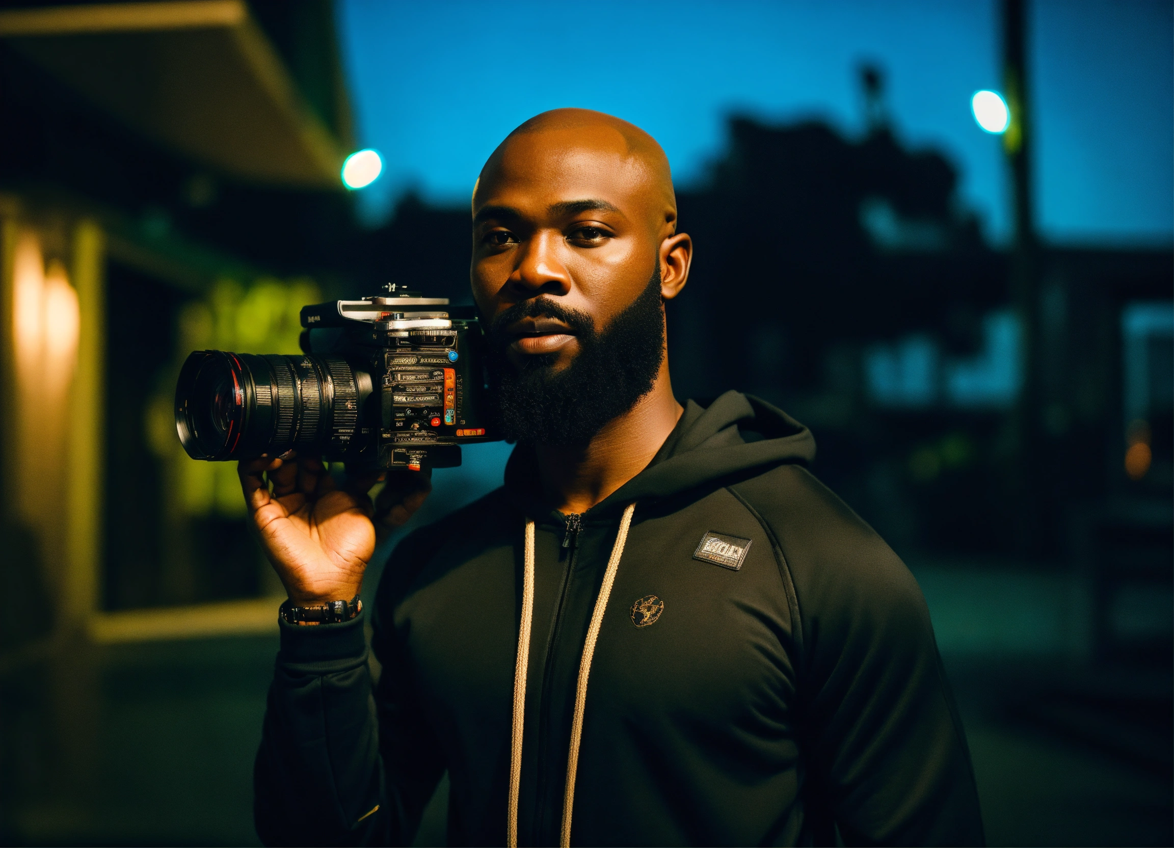 Lexica - Bald held Igbo Nigerian handsome man with beard wearing a ...