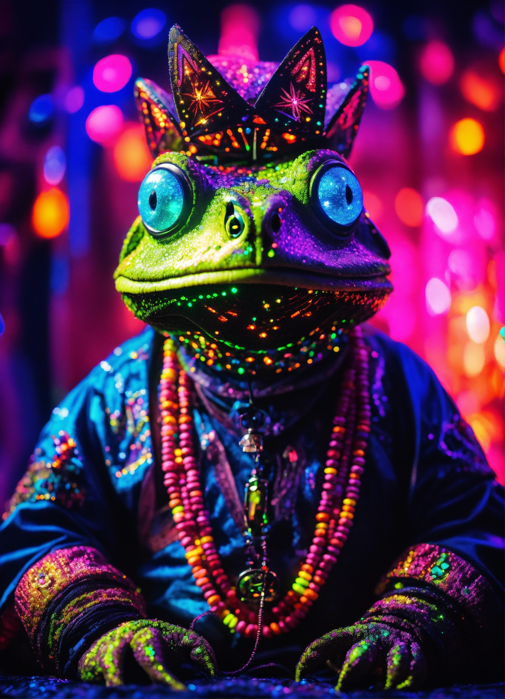 Lexica - A Ayahuasca Shaman TOAD in shaman folk kawaii costume in a ...