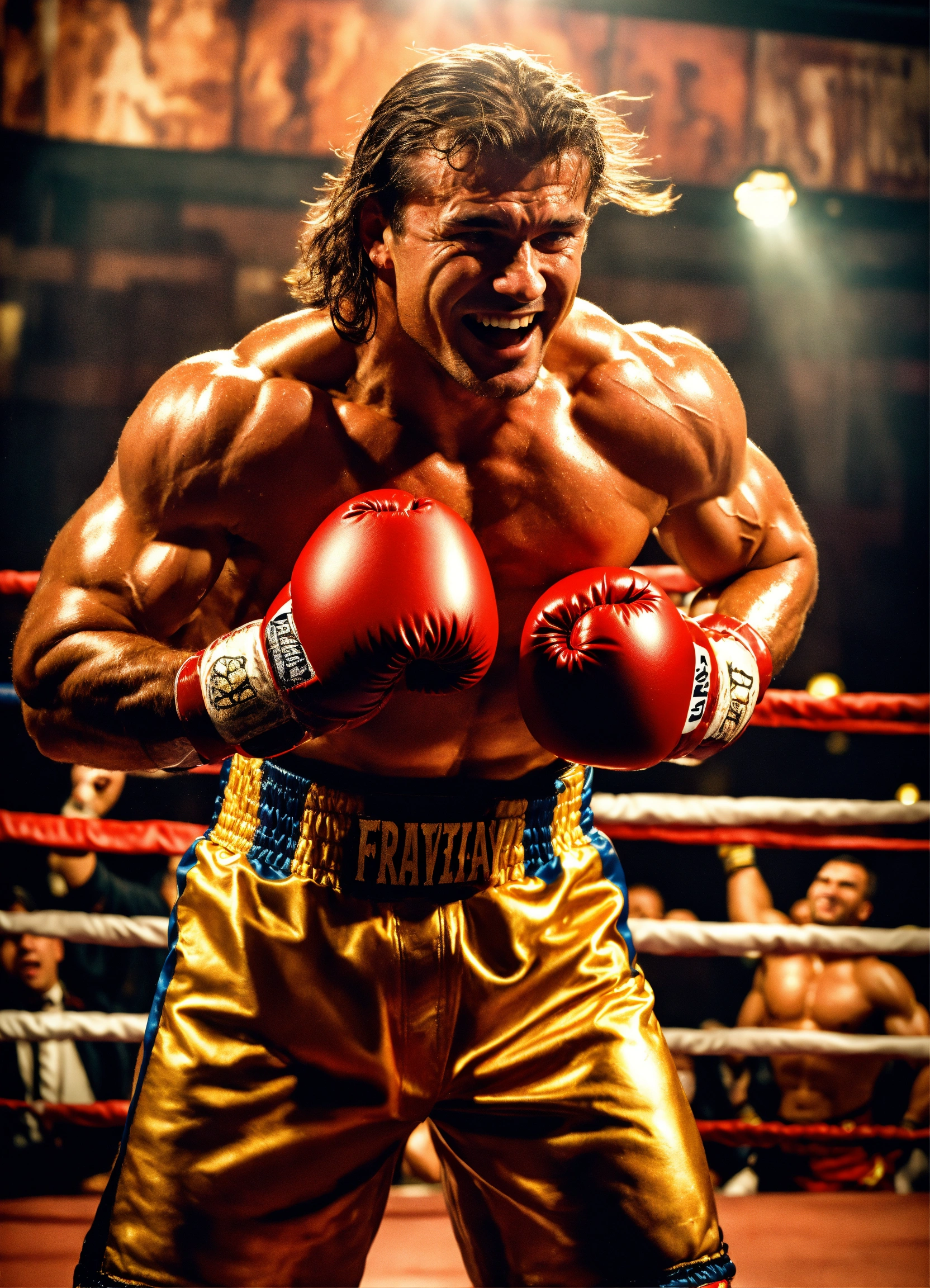 Lexica - Fabio, musclebound, boxer, Boxing Ring, Victory, Happy, Sweaty ...