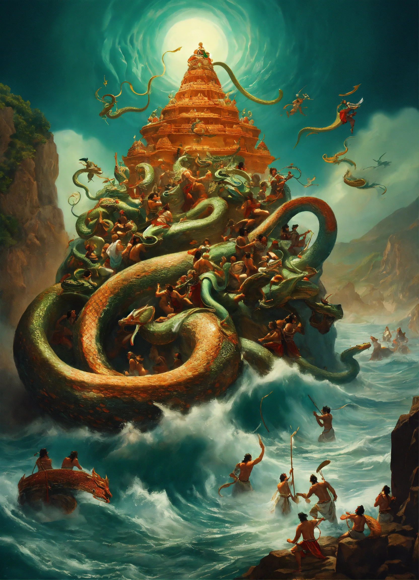 Lexica - Create an illustration of a mesmerizing Indian mythological ...