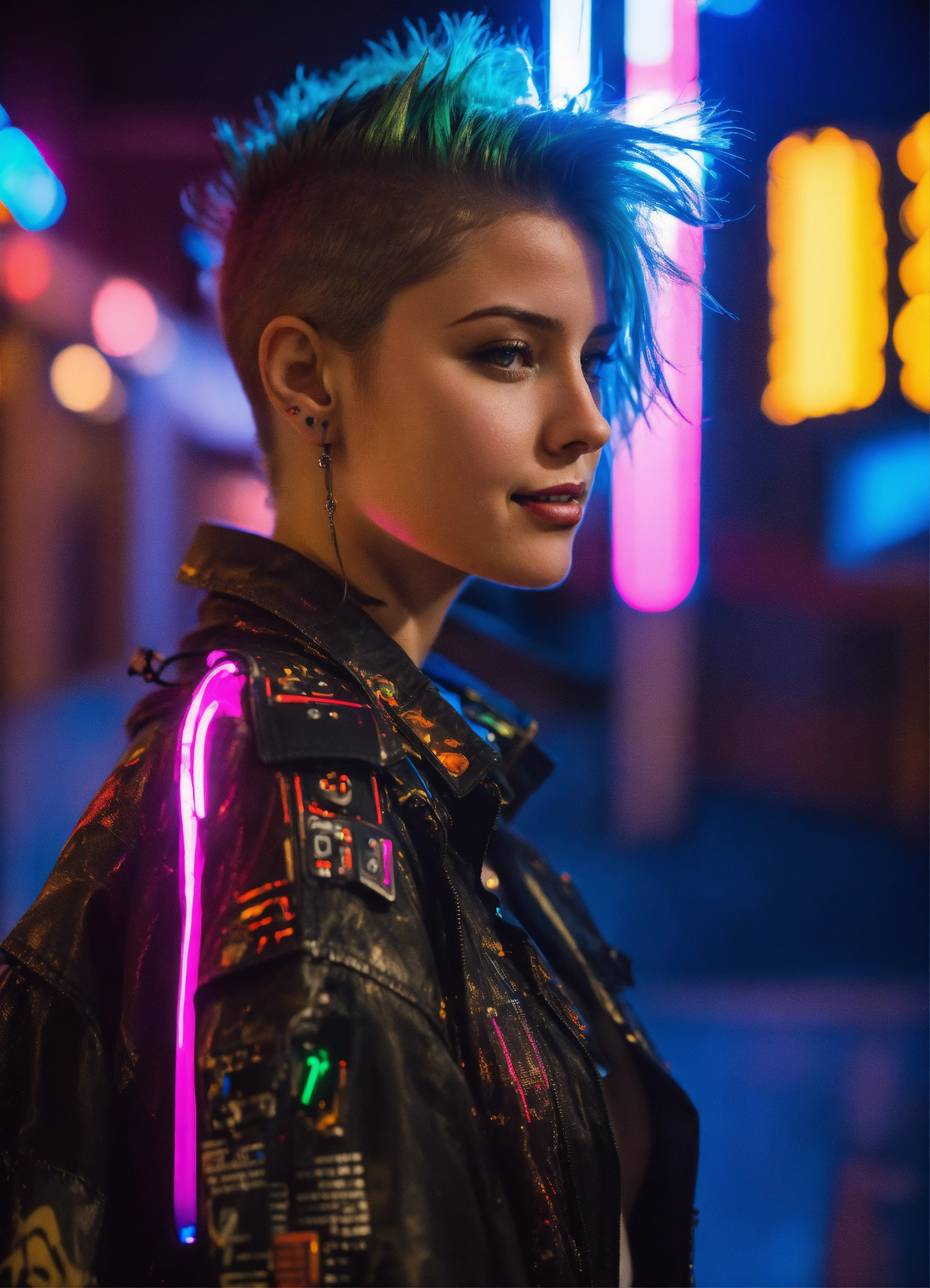 Lexica - 4k photo selfie of 25 year old punk girl looks like a ...