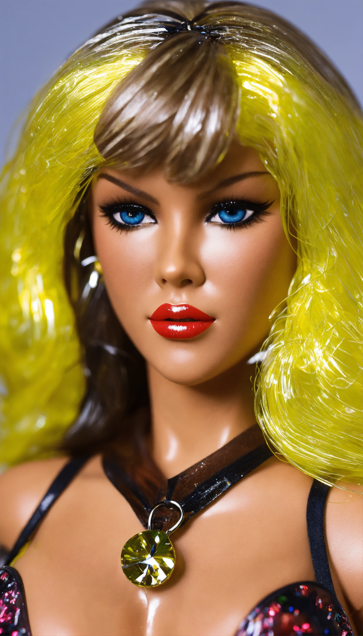Lexica - Clear Glossy Clear Plastic Full Body Samantha Fox Woman Dollies
