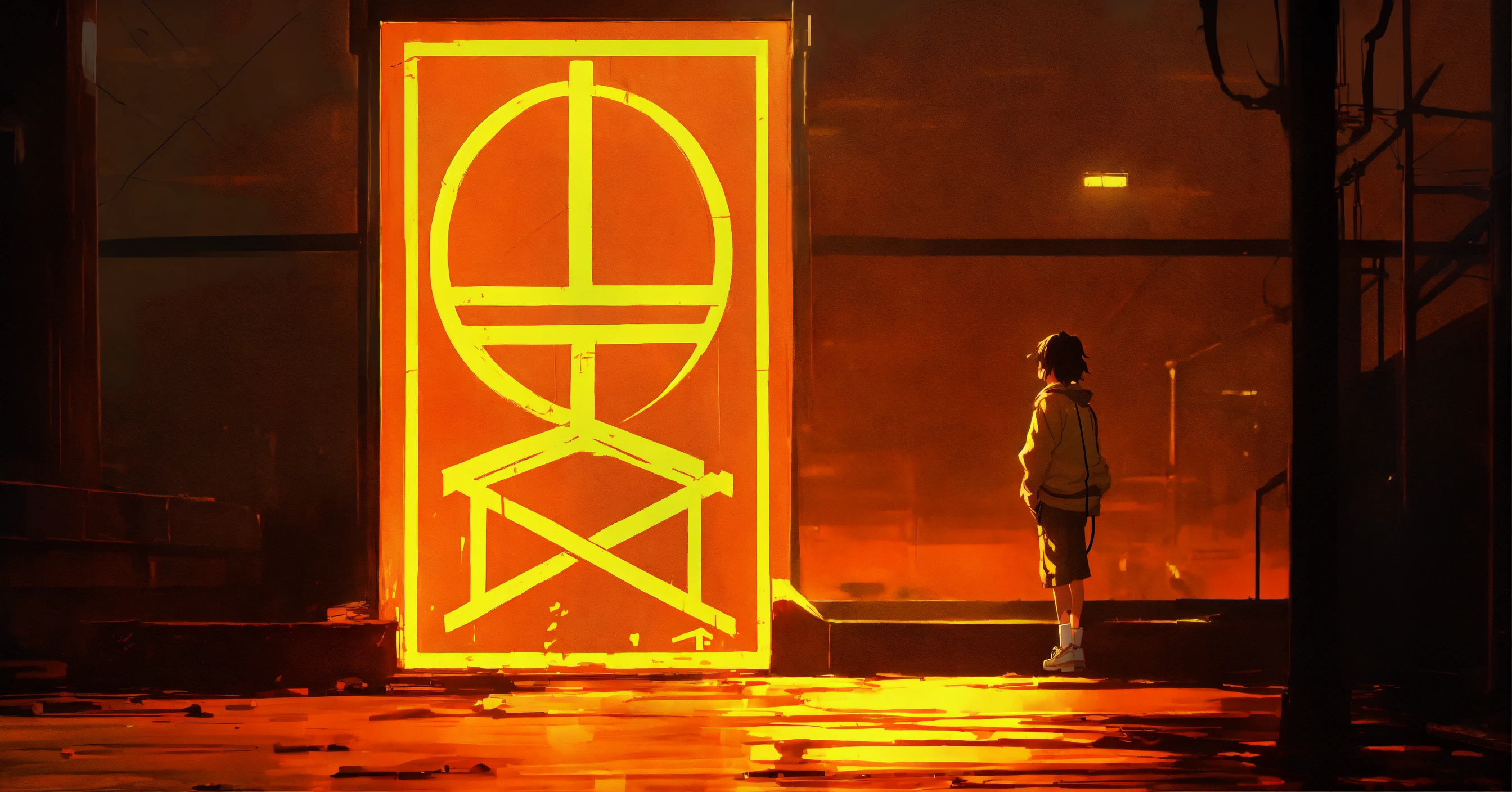 Lexica - Person spray painting this image on a wall with guweiz style ...