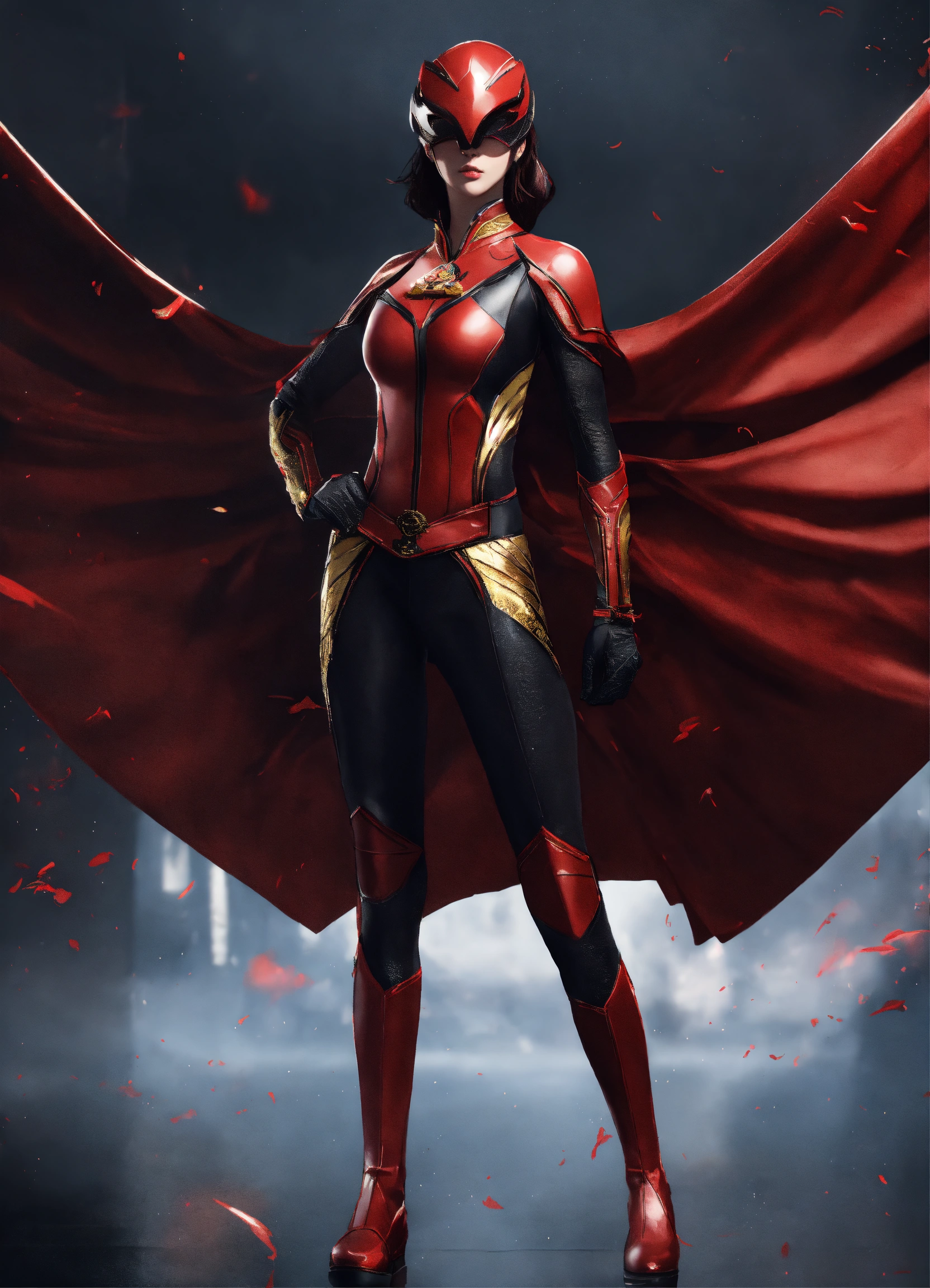 Lexica - Realistic, digital illustration art, superhero Crimson Crane ...