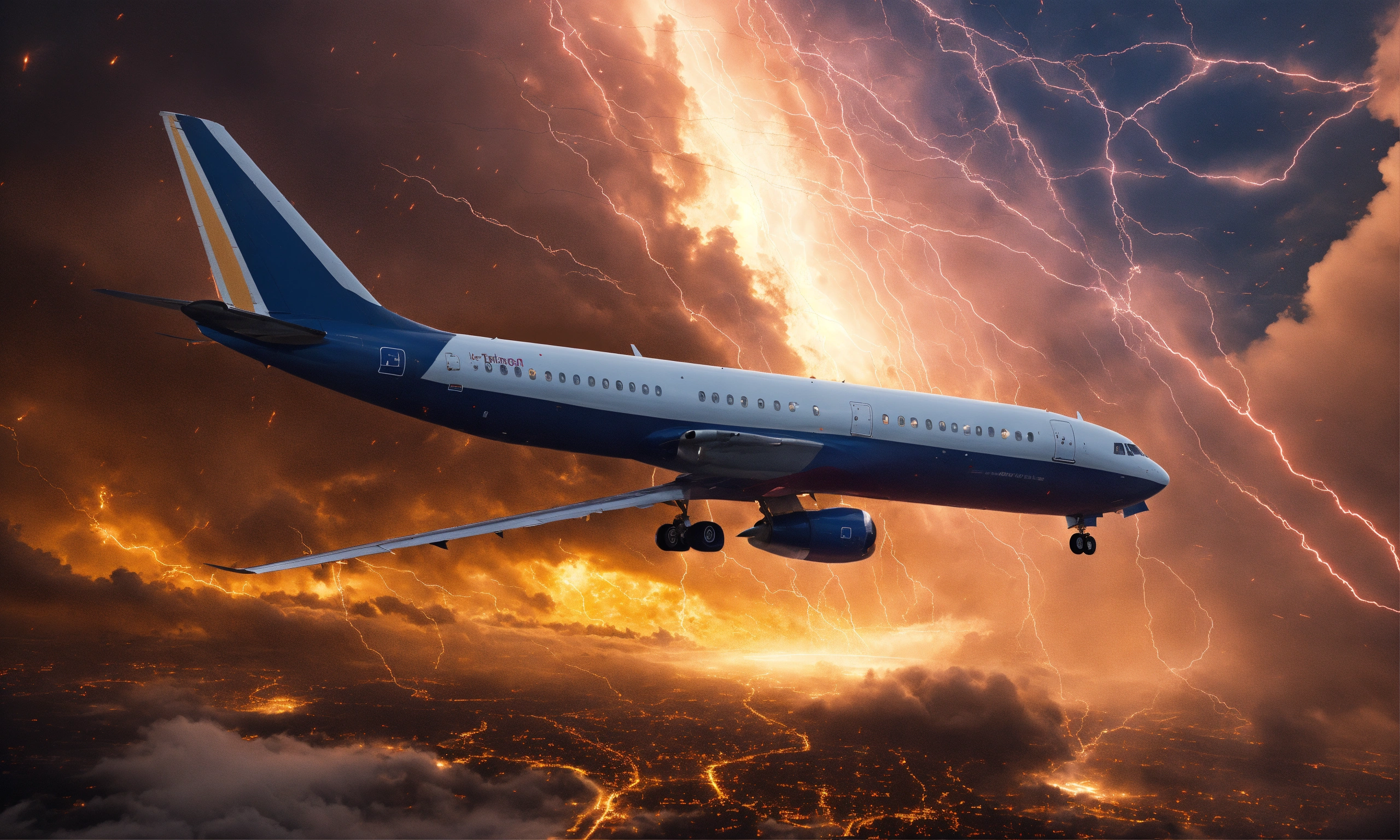 Lexica - Plane disappearing into interdimensional portal in the middle ...