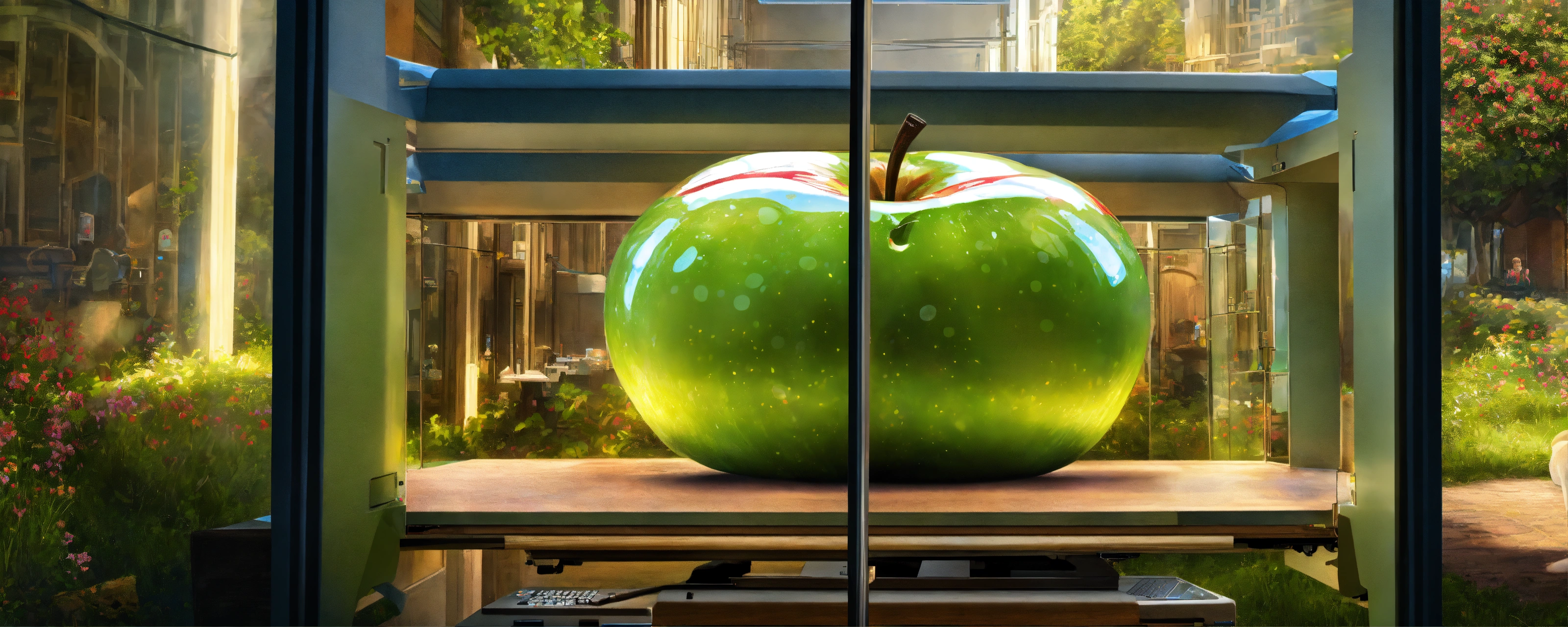 Lexica - A photorealistic close-up view from inside a giant transparent ...