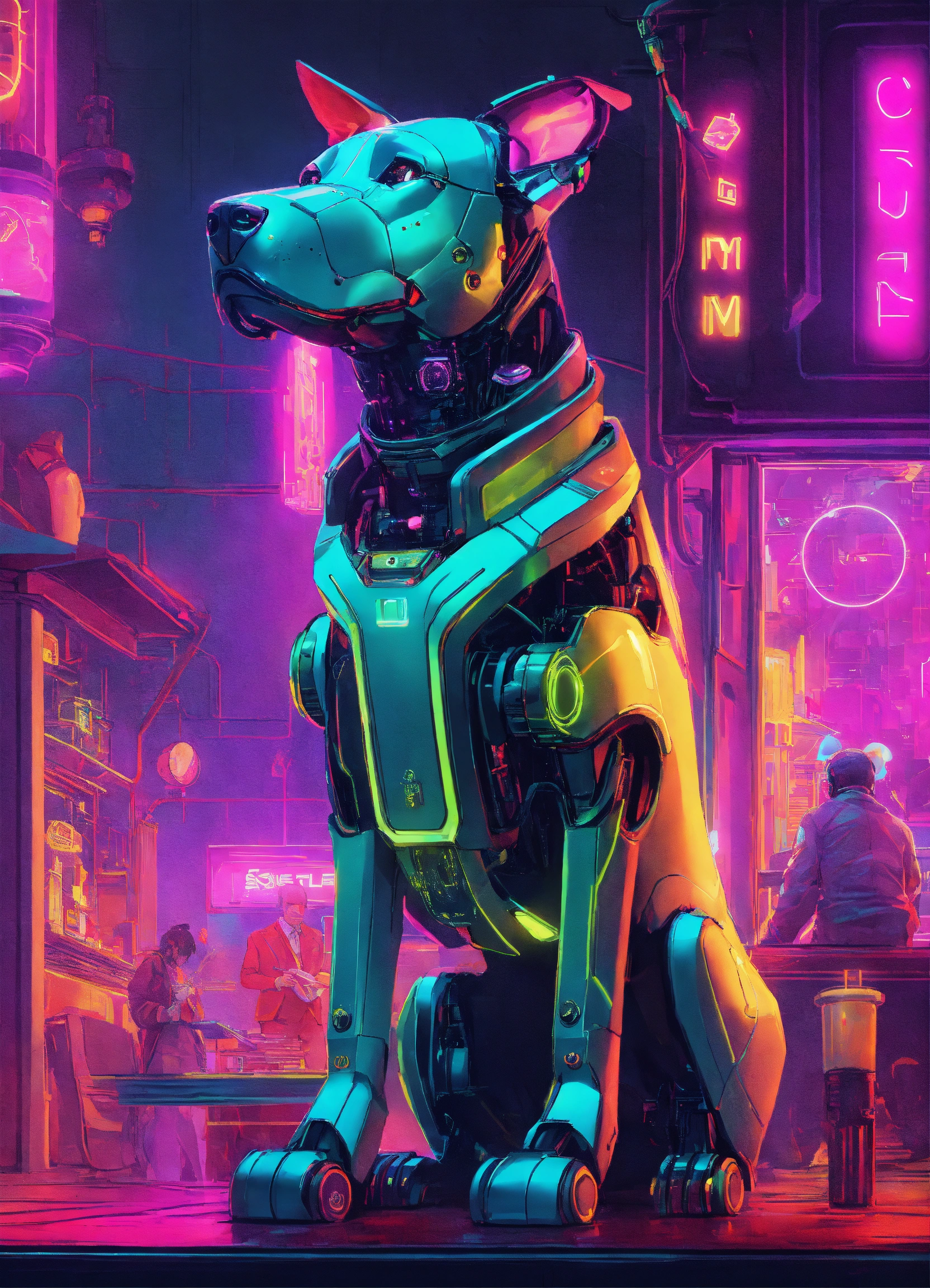 Lexica - In the style of surrealism, fine details. Robotic dog butler ...