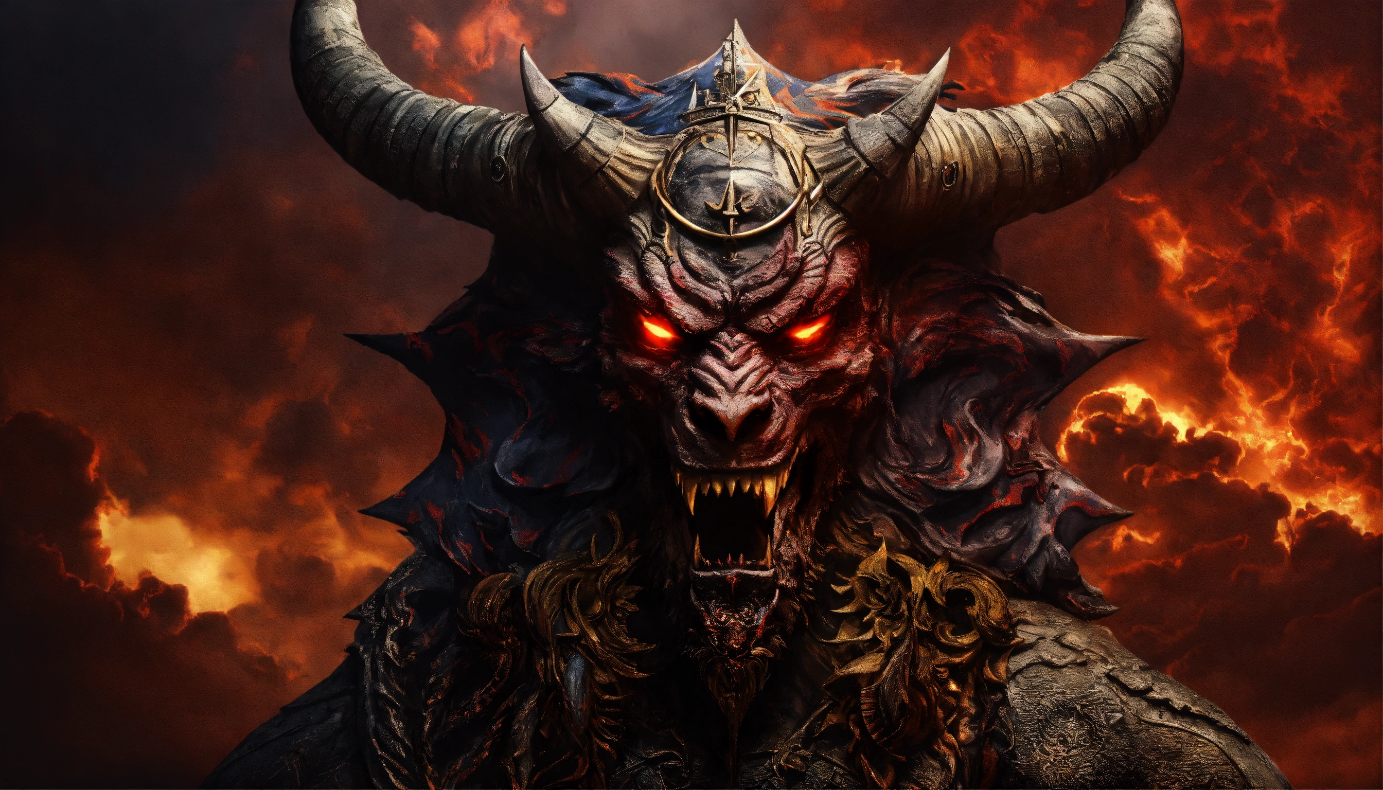 Lexica - Evil demonic Israel flag beast with an armageddon demon ...