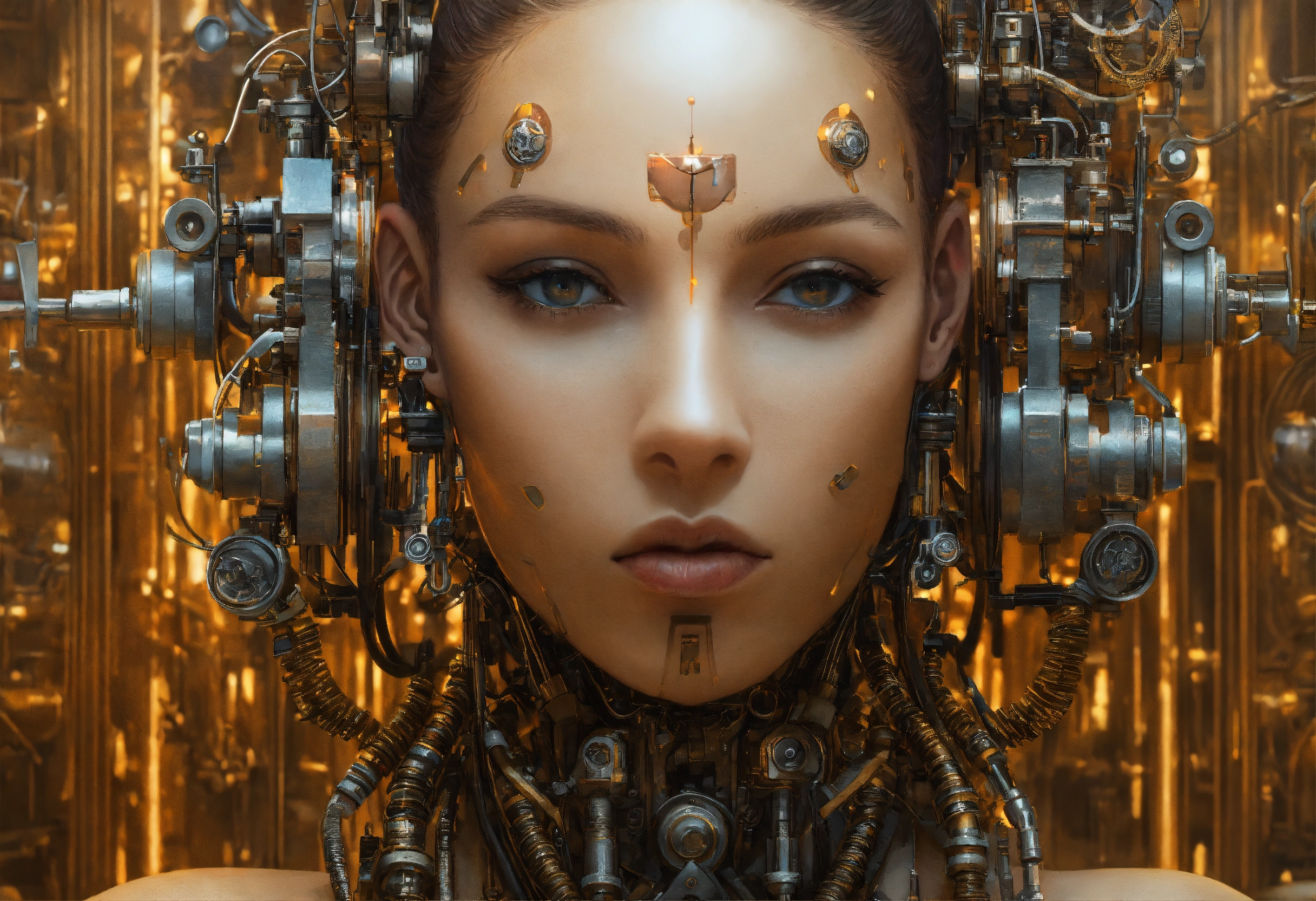 Lexica - Create a photorealistic portrait of a cyborg medieval ...