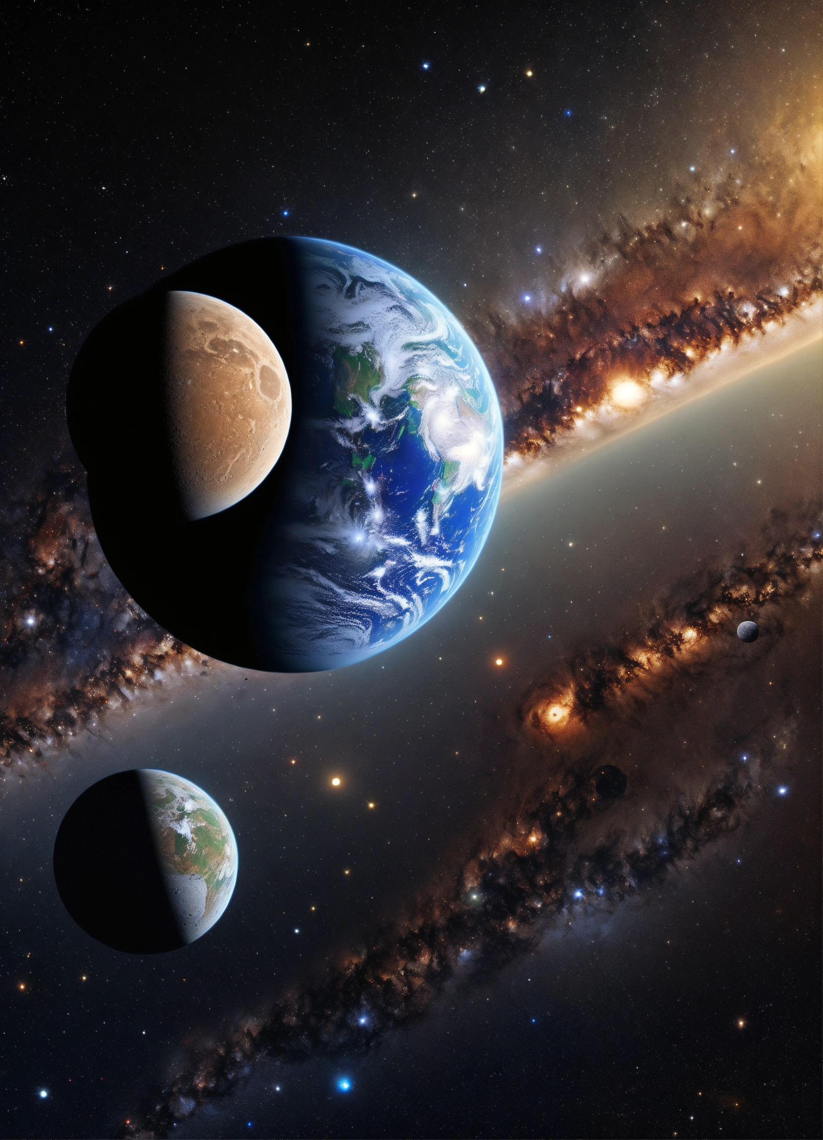 Lexica - Earth and Moon and all the other planets in the solar system.