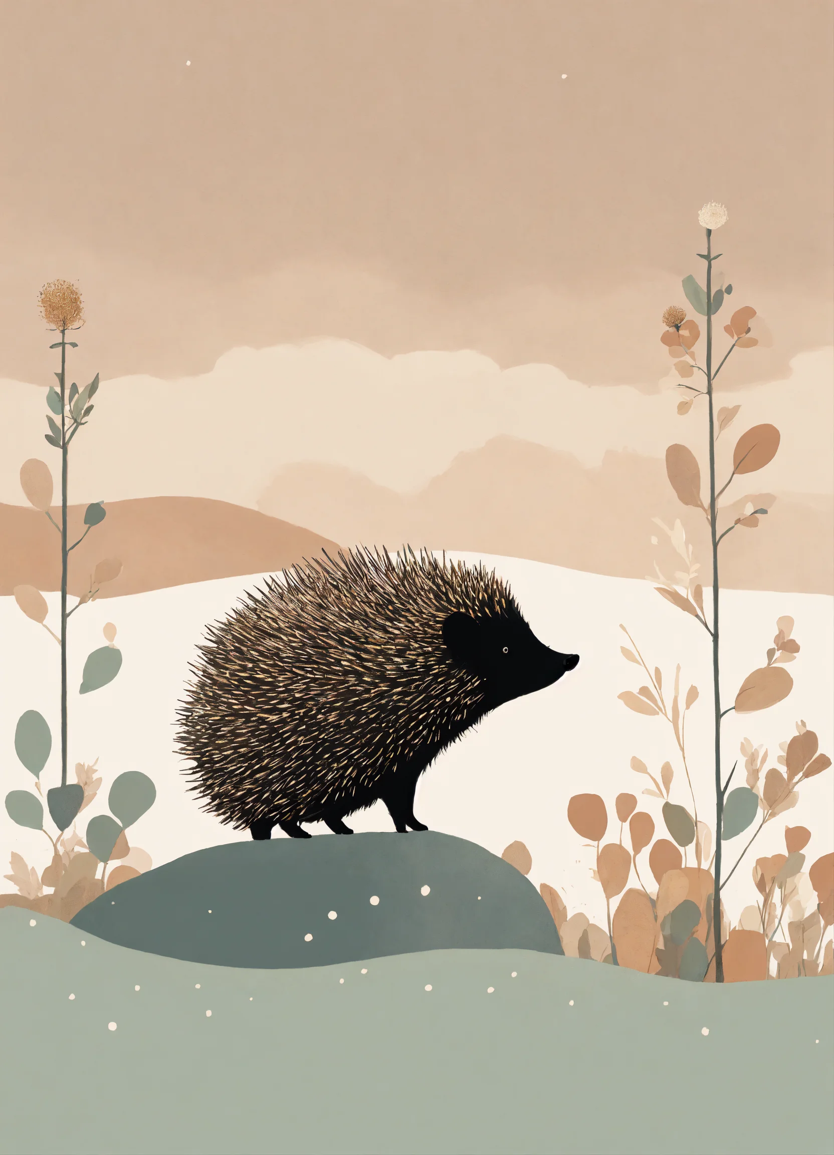 Lexica - A cute minimalistic simple hedgehog side profile Clipart ...