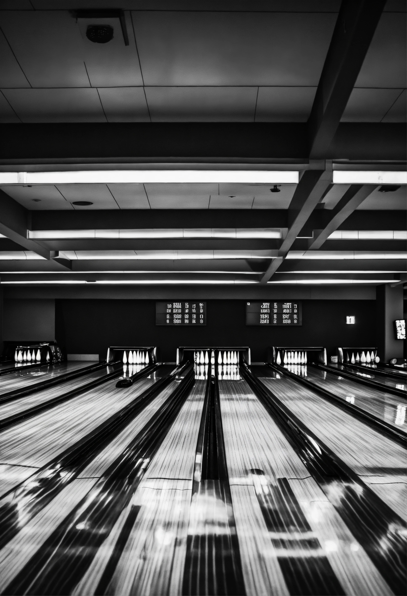 Lexica - DARK BLACK AND WHITE BOWLING ALLEY 8K