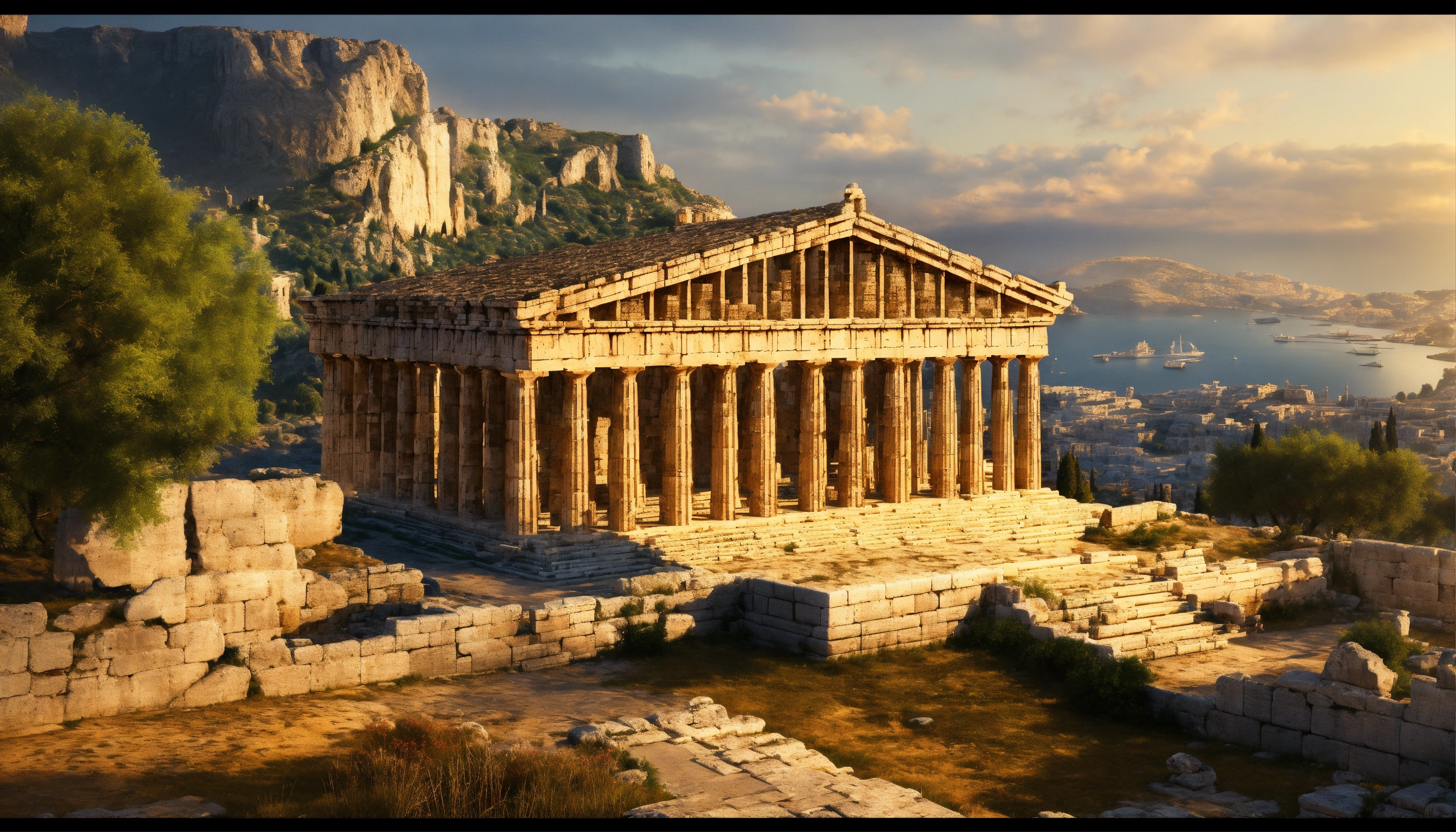 Lexica - Magical,beautiful monuments, atrio,ancient Greece, realistic ...