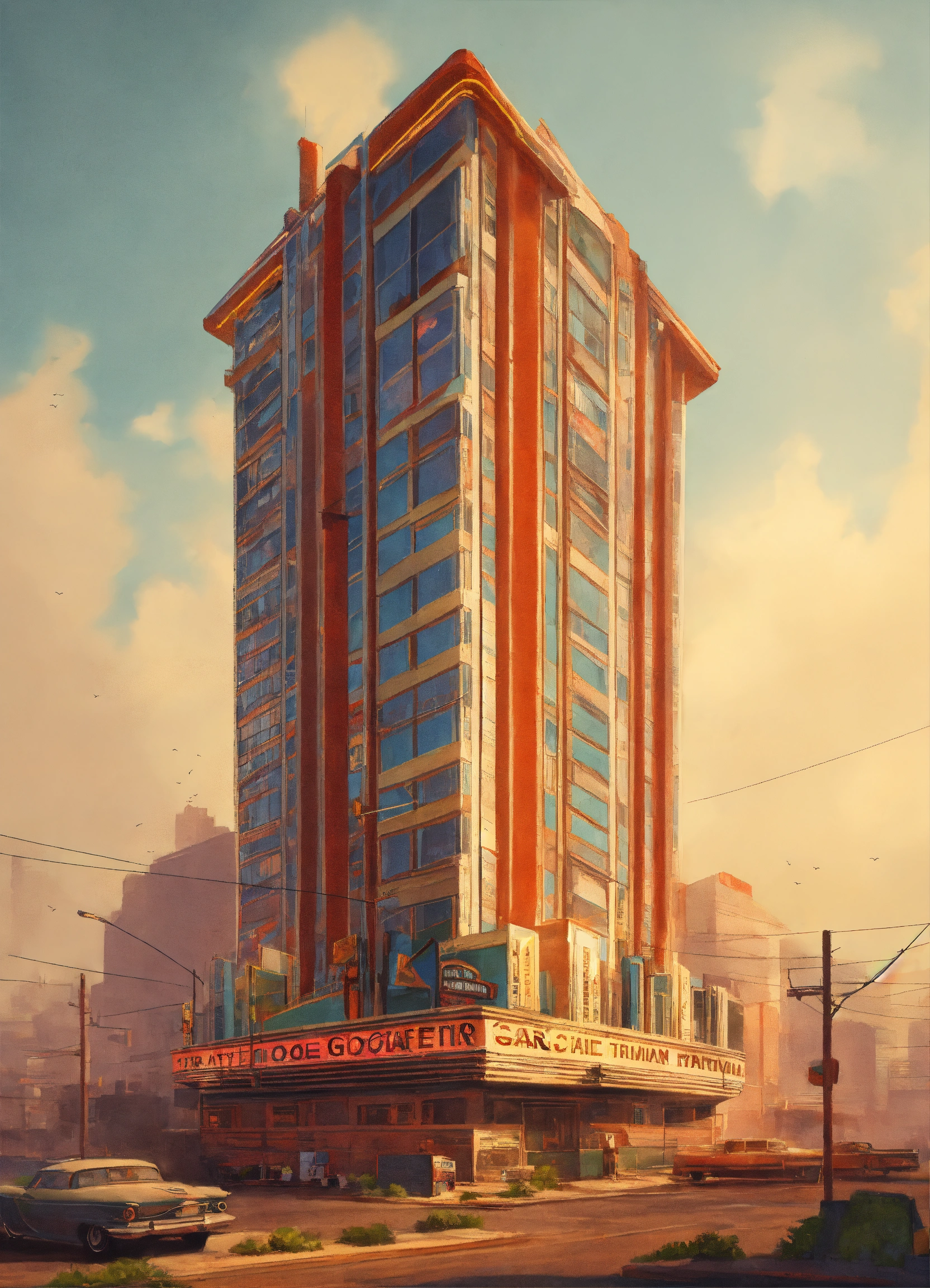 Lexica - Googie style skyscraper