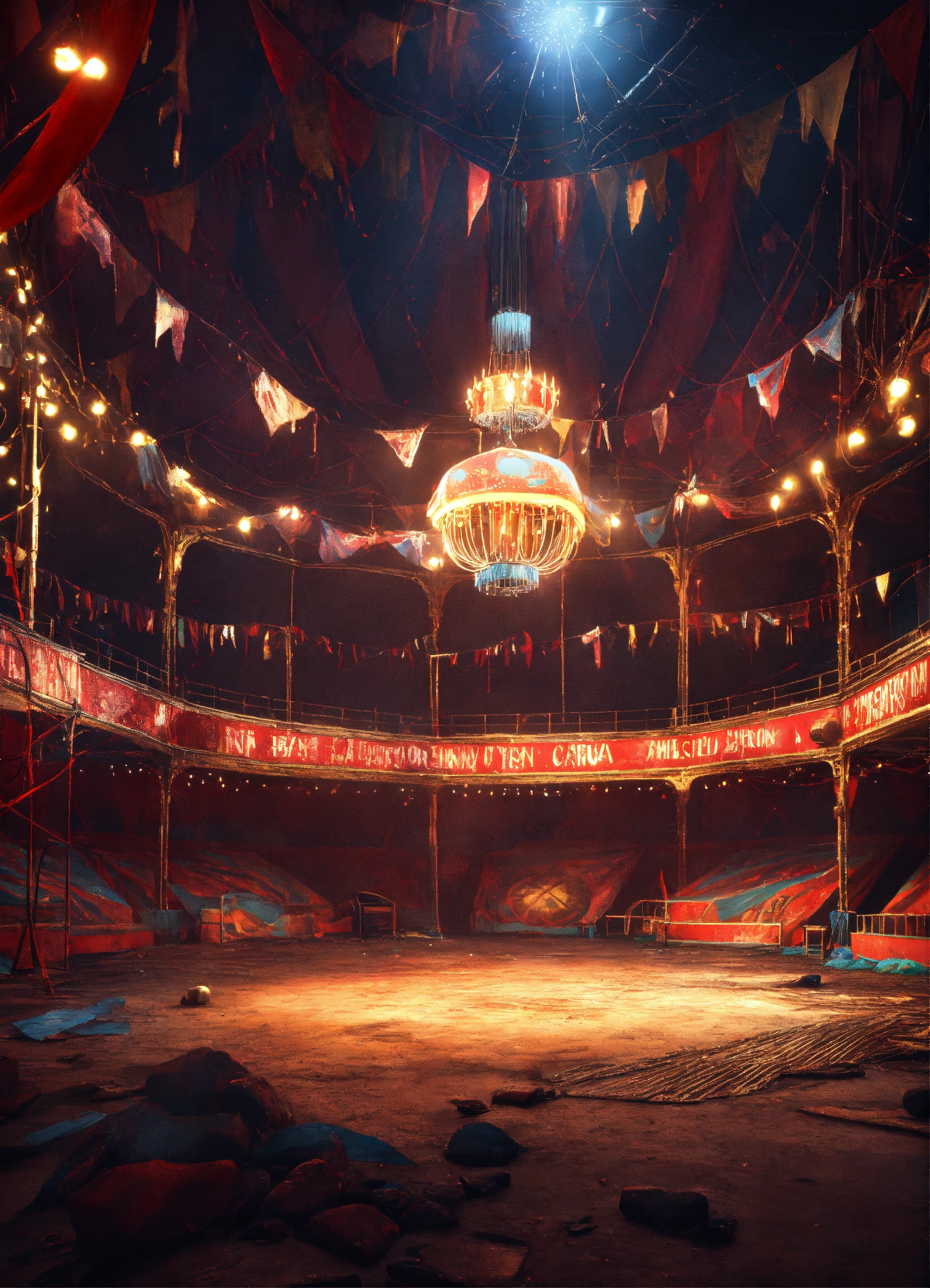 Lexica - An abandoned circus space, without animals, edgy art, 8K ...