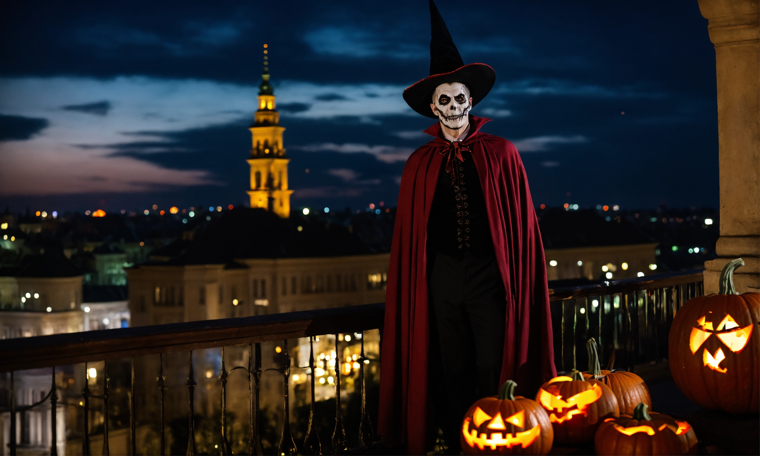 Lexica - Halloween style, Warsaw, Poland. man dressed in Halloween ...