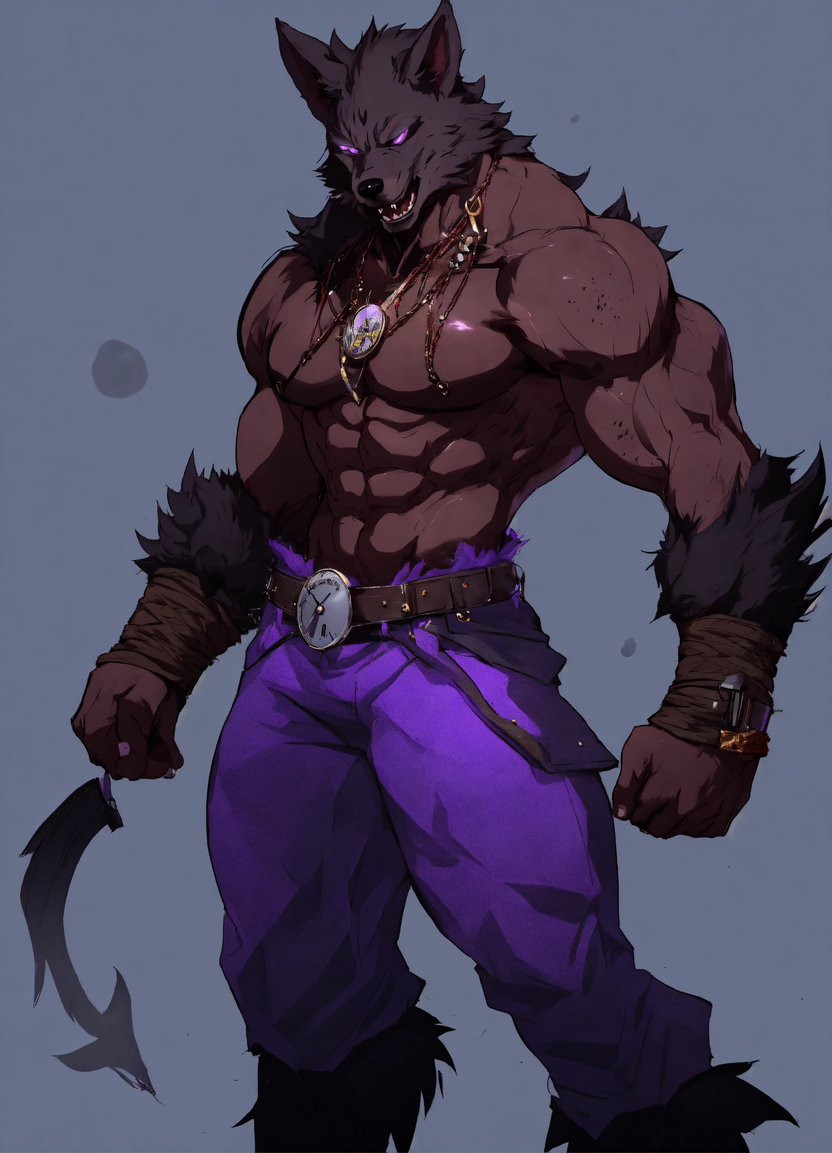 Lexica - Dnd blood hunter, African werewolf anime character, muscular ...