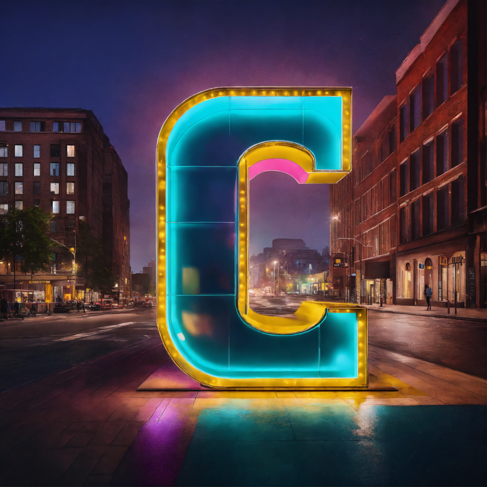 Lexica - Photo realistic letter C, modern, standalone, film grain ...