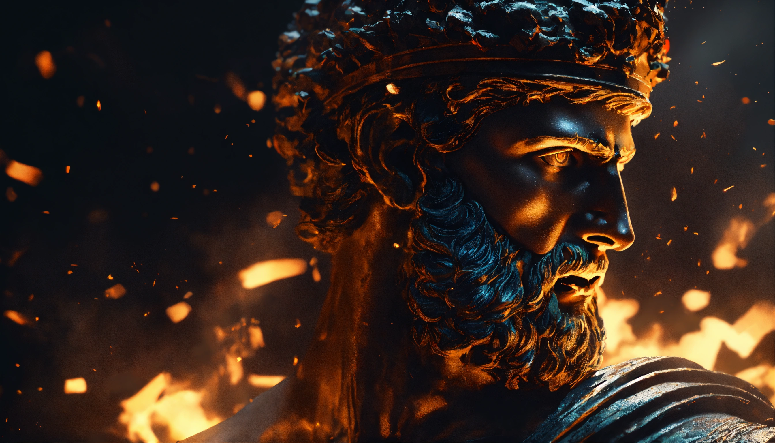 Lexica - Stoic greek statue angry fronte, powerfull, beatifull, 8k ...