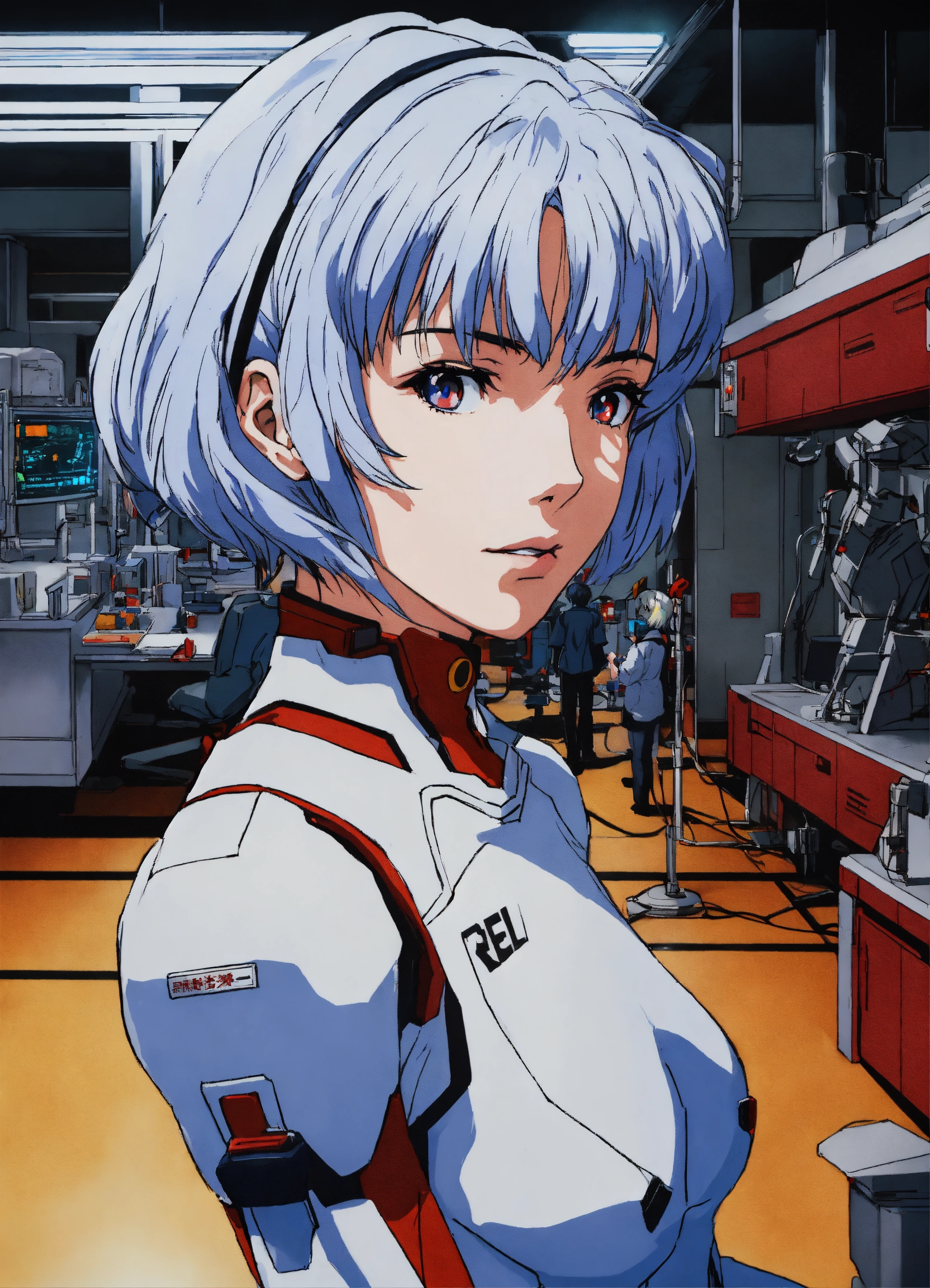 Lexica - Portrait of Rei Ayanami from Neon Genesis Evangelion, inside ...