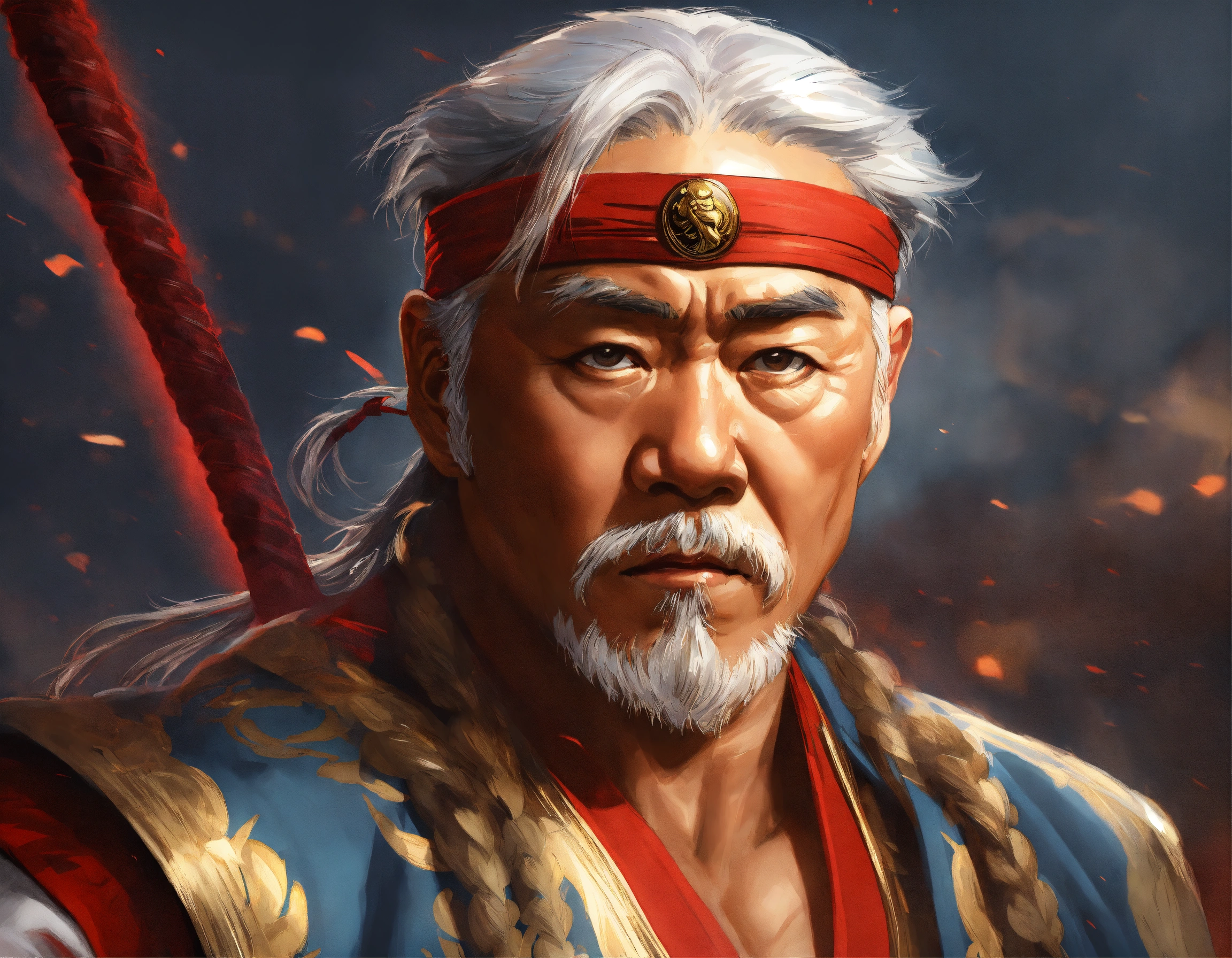 Lexica - Ultra realistic illustration, Pat Morita as warrior « Ryu from ...